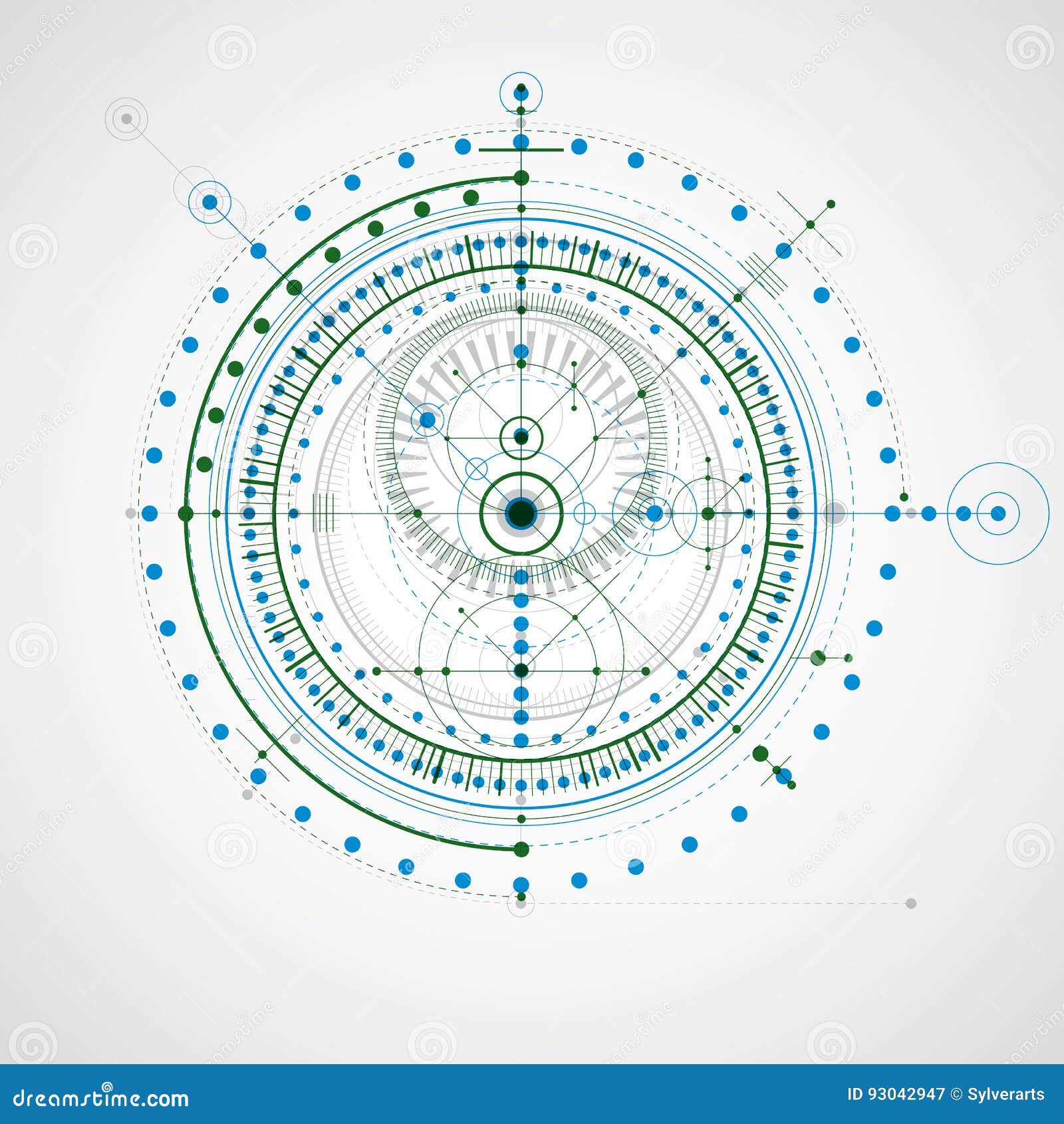 Geometric Technology Vector Drawing, Technical Wallpaper. Abstract ...