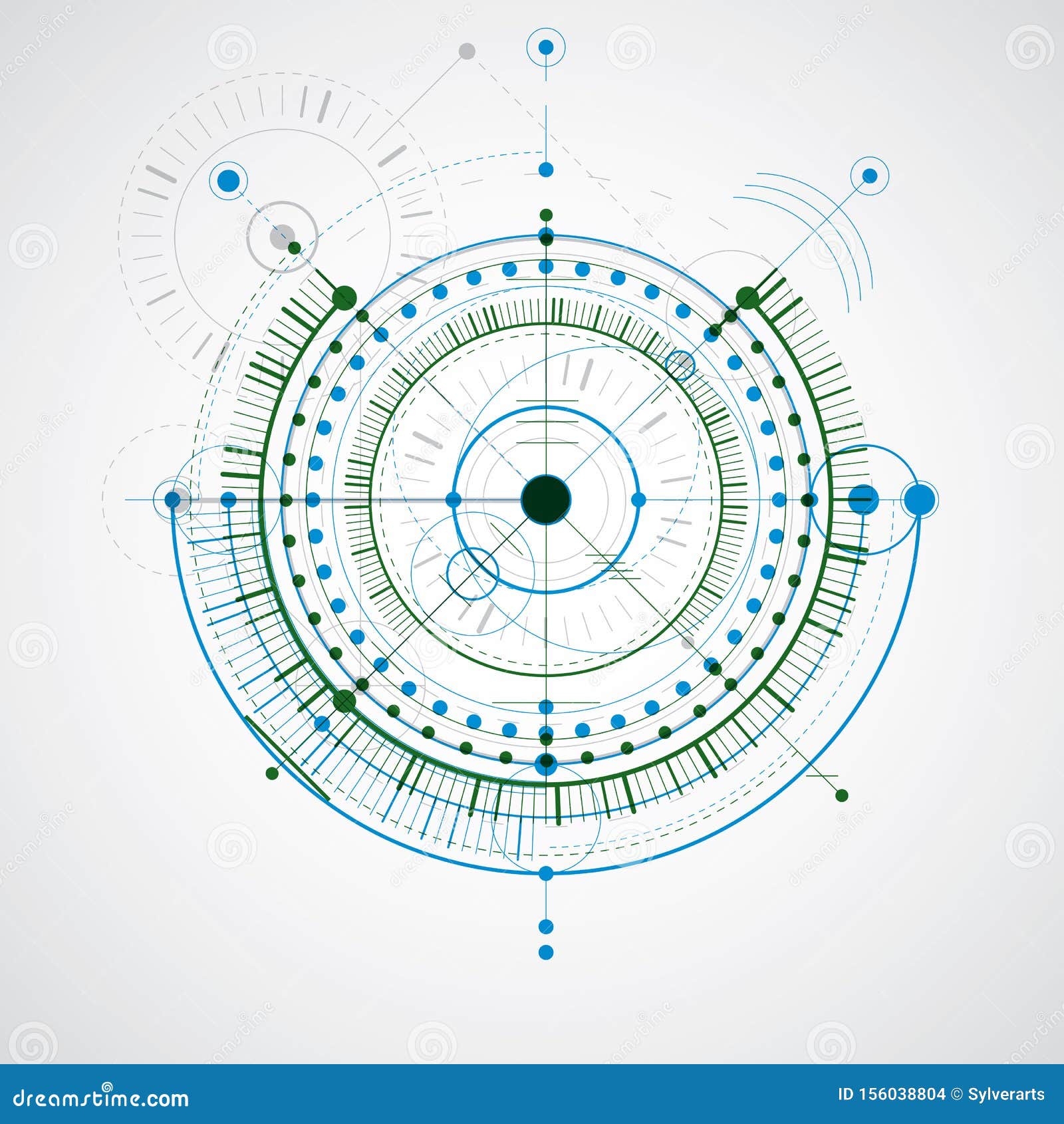 Geometric Technology Vector Drawing, Technical Wallpaper. Abstract ...