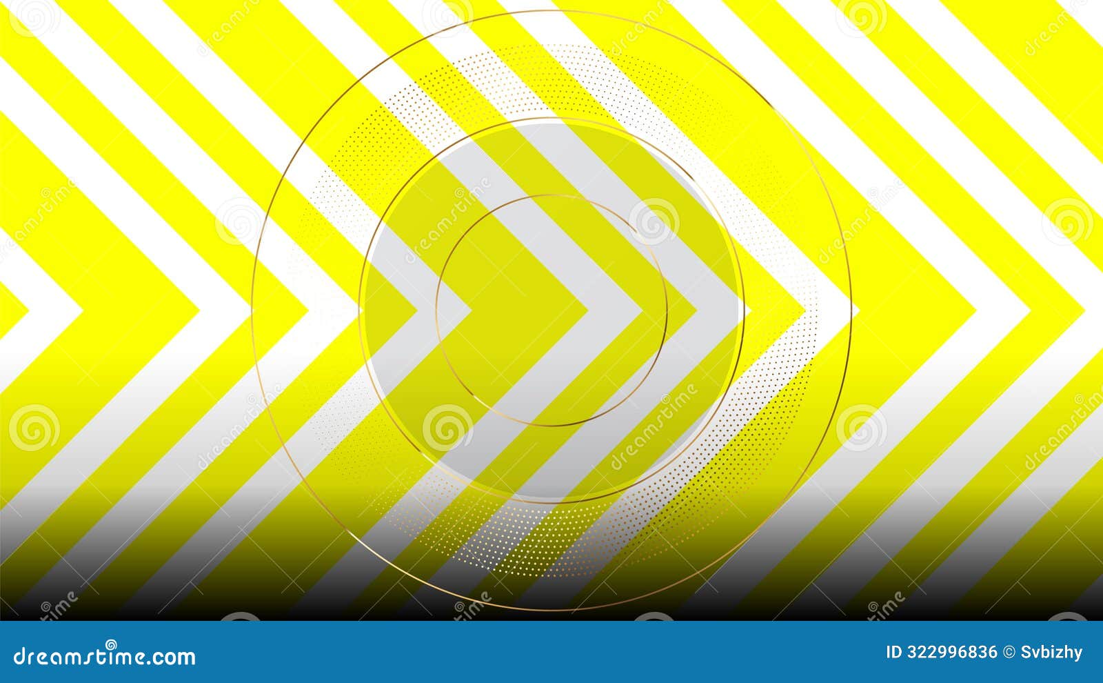 Geometric Template with Gold Circular Record Label with a Yellow and ...