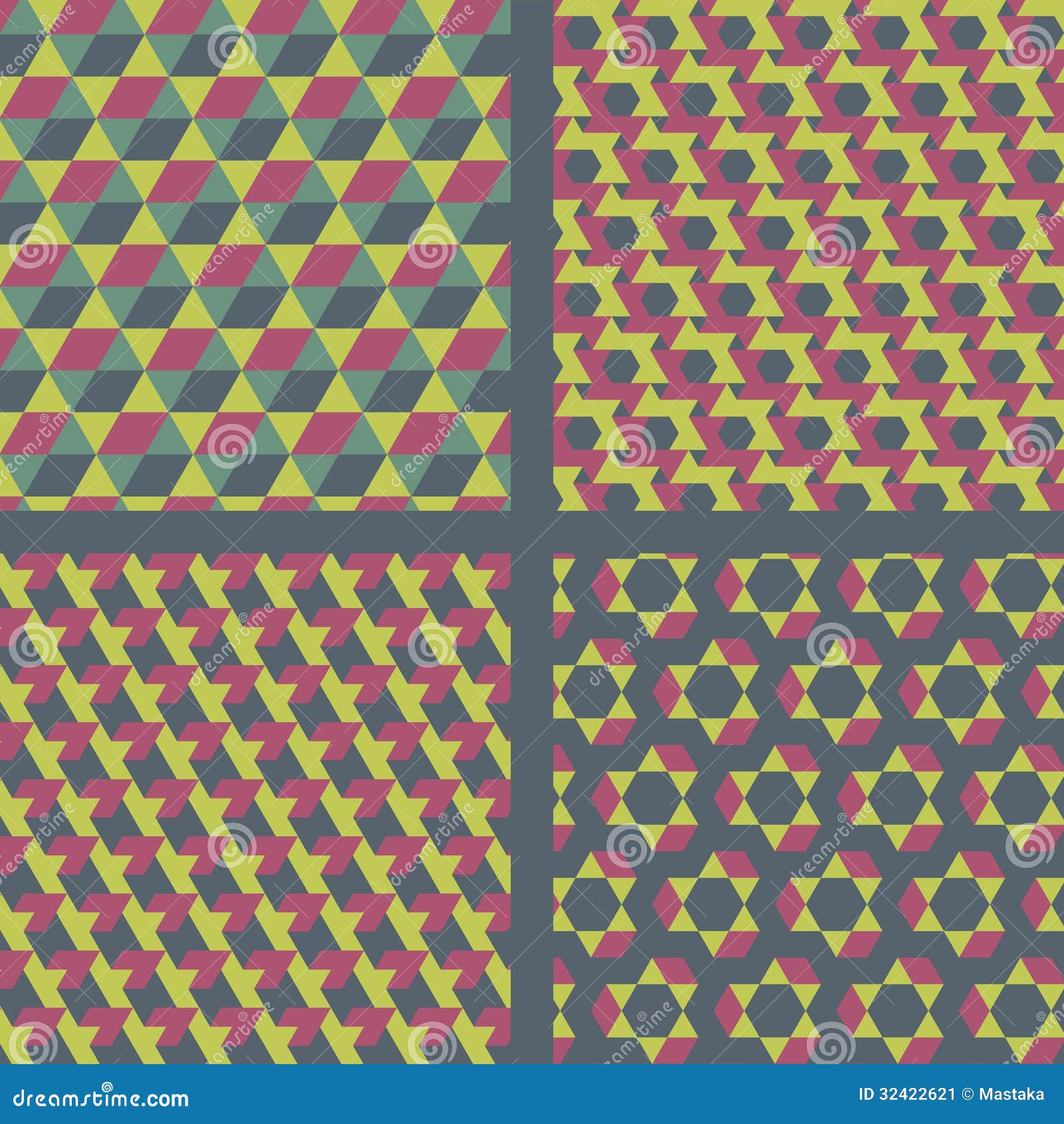 Geometric Textile Pattern Set. Stock Vector - Illustration of abstract ...