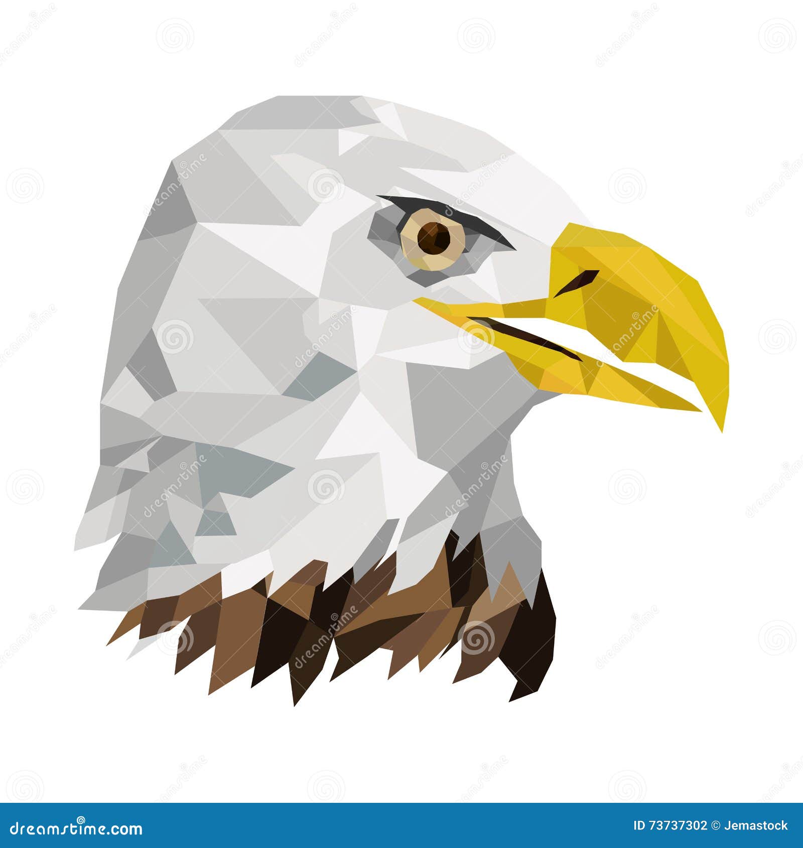 Geometric Texture Eagle Icon Stock Illustration - Illustration of ...