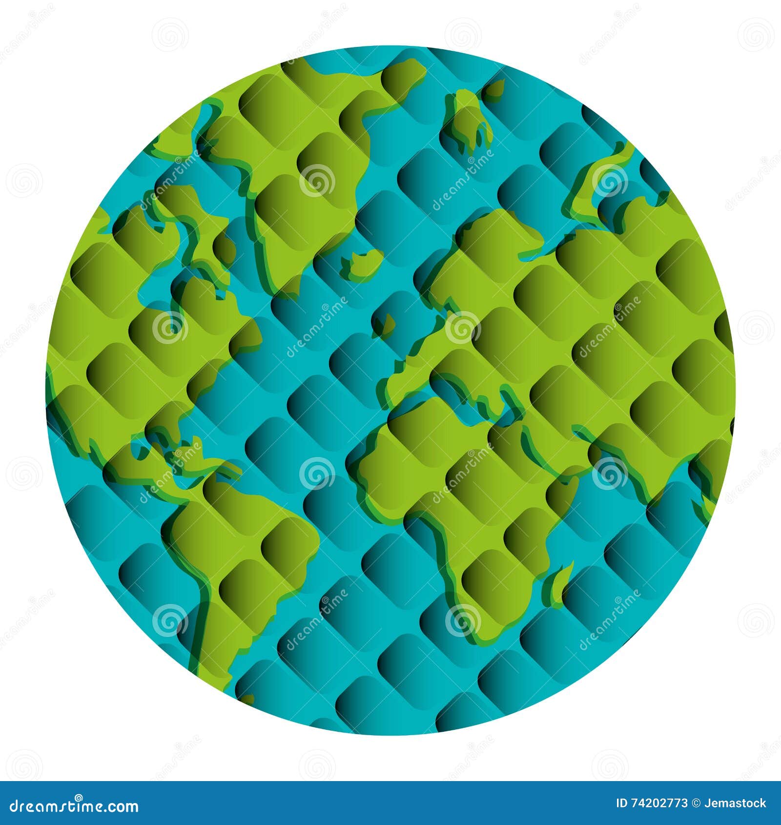 Geometric Texture Earth Globe Icon Stock Illustration - Illustration of ...