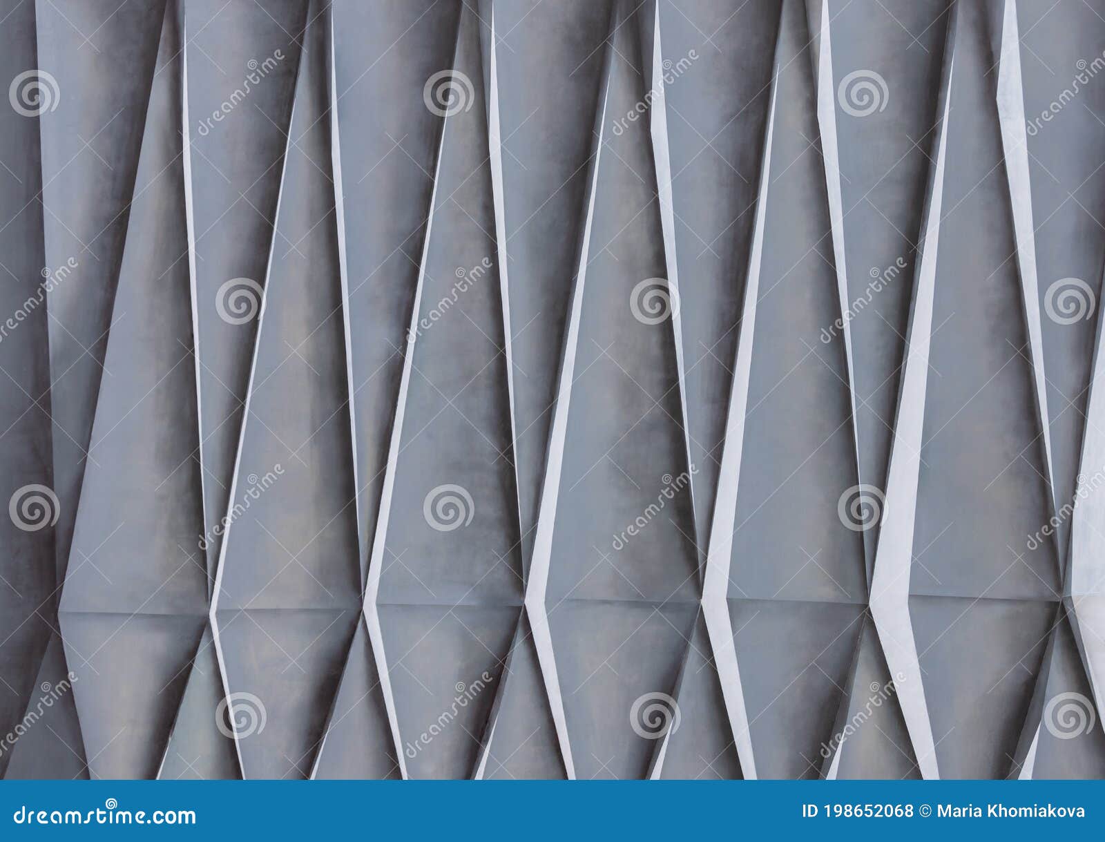 Geometric Texture on the Facade of the House. Triangular Shapes Stock ...