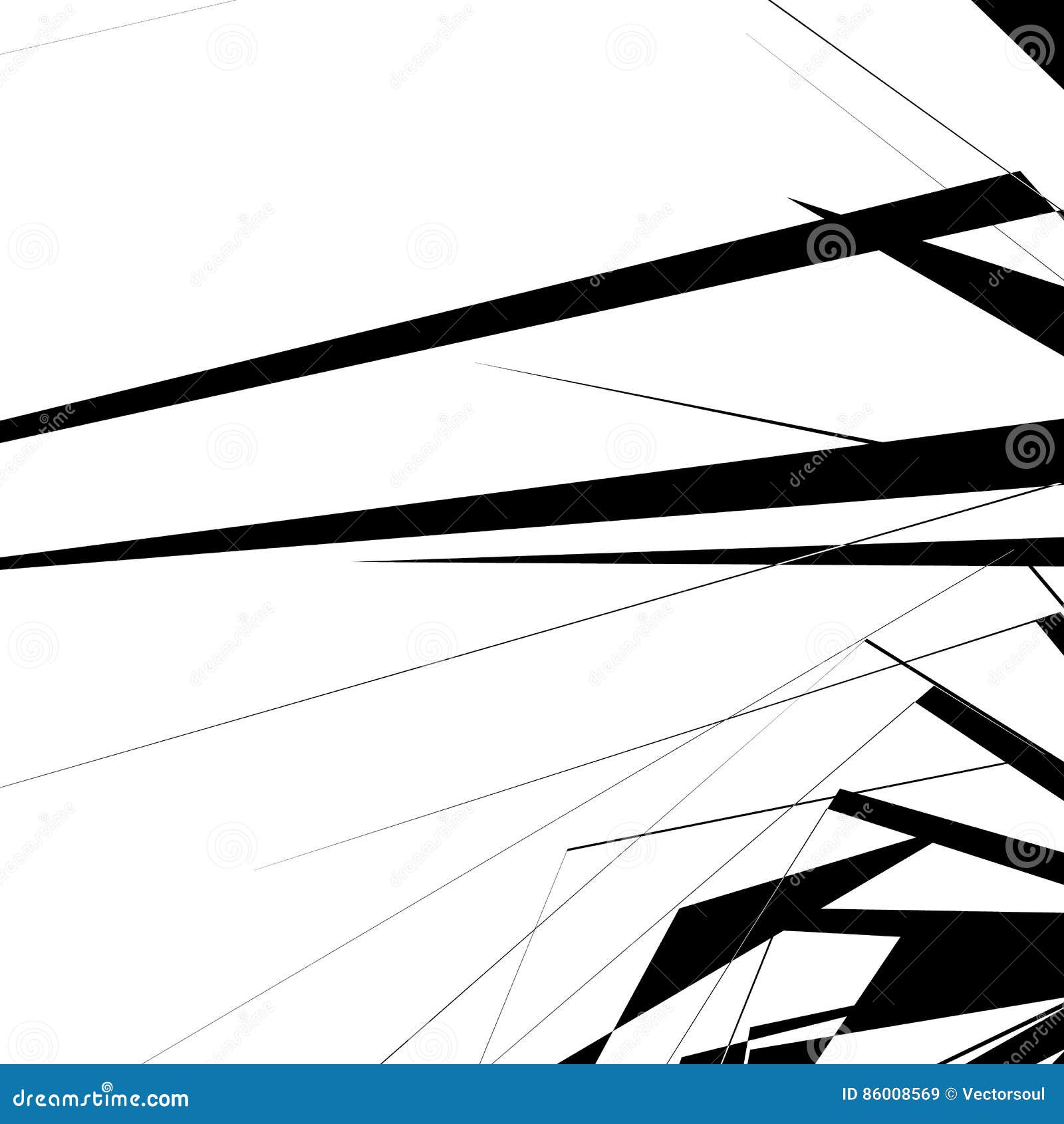 Geometric Texture with Random Angular Shapes. Monochrome Art Stock ...