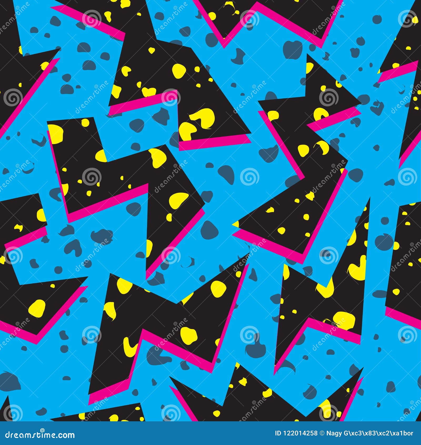 STAINED GRUNGE GEOMETRIC ELEMENTS SEAMLESS PATTERN. LATINO STYLISH ...