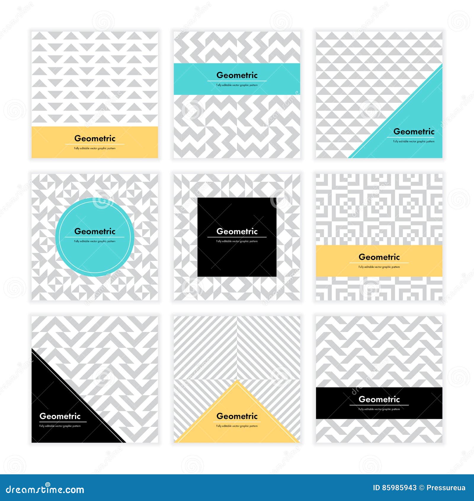 Geometric Texture Set 004 stock vector. Illustration of graphic - 85985943