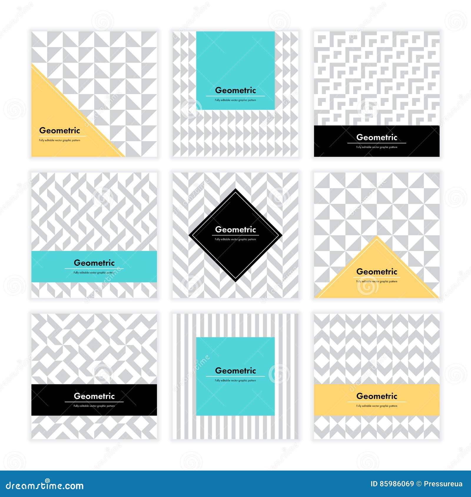 Geometric Texture Set 001 stock vector. Illustration of geometry - 85986069