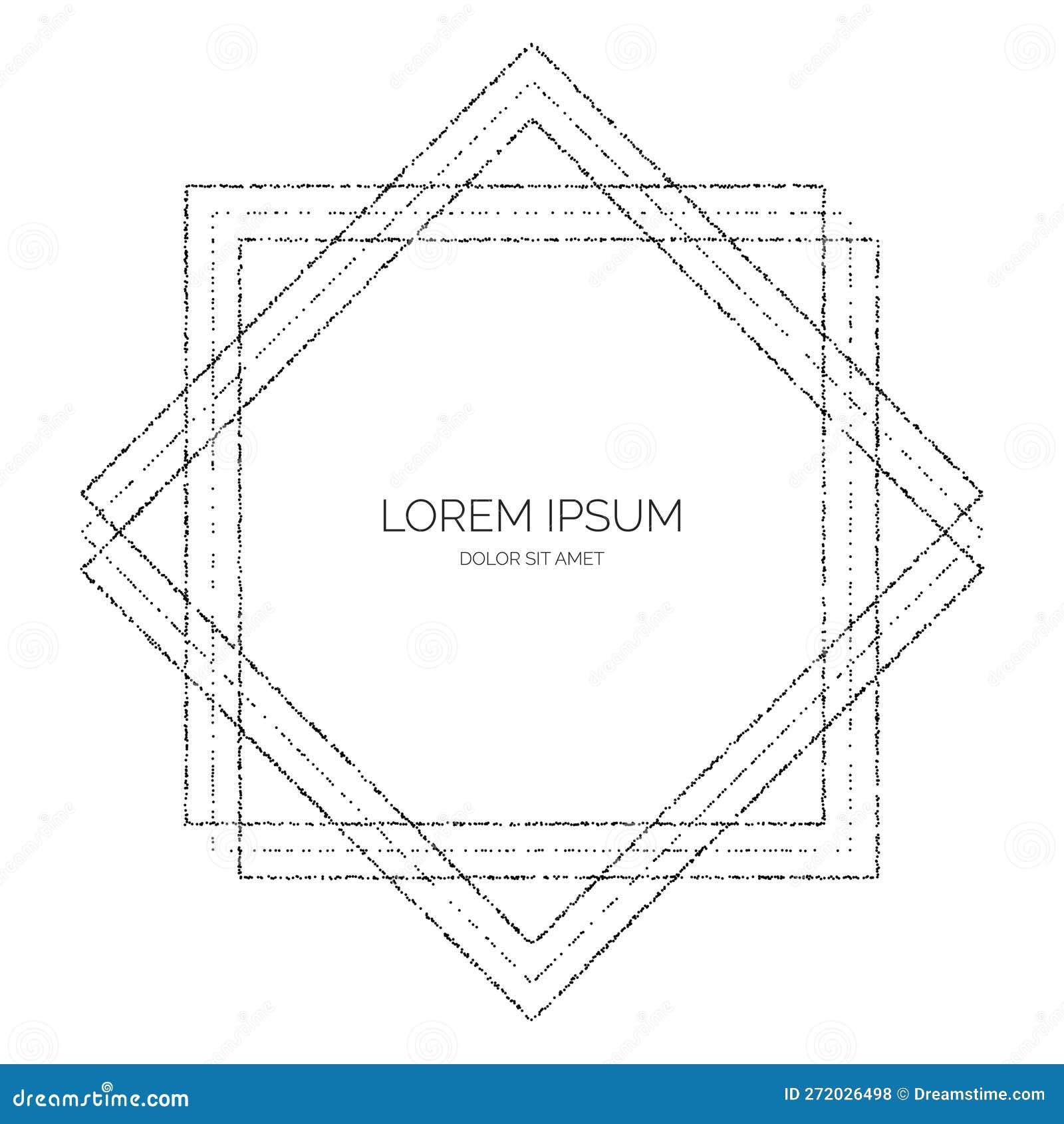 Geometric Textured Frame. Black Stipple Dots Separator and Divider ...