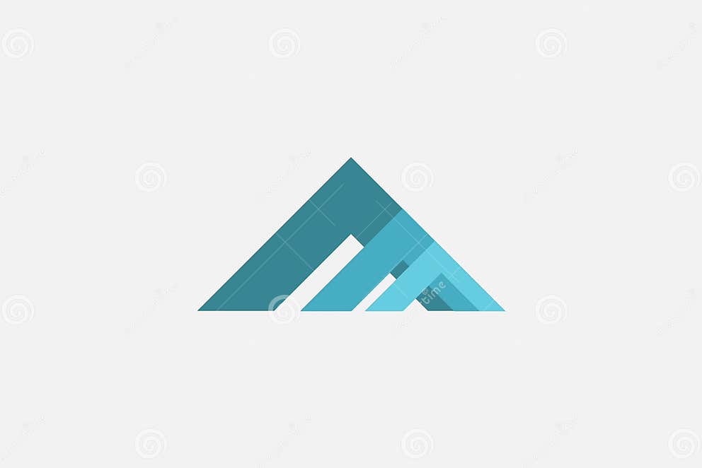 Geometric Three Triangle Logo Stock Vector - Illustration of company ...