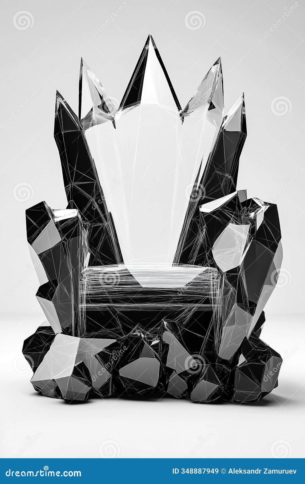 A Geometric Throne Features Sharp Angles and Crystal Forms, Making it a ...