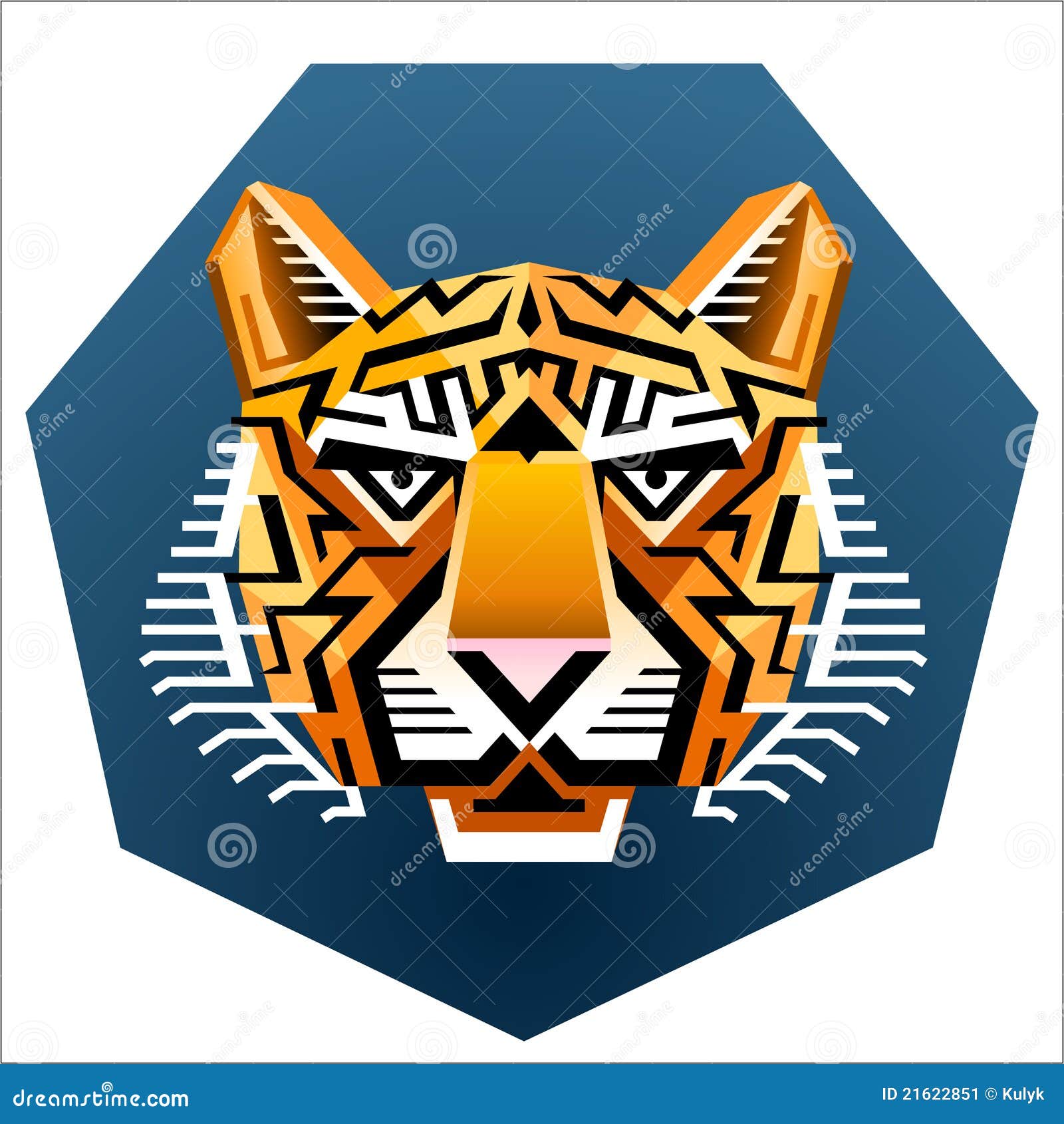 Geometric Tiger s face stock vector. Illustration of panthera - 21622851