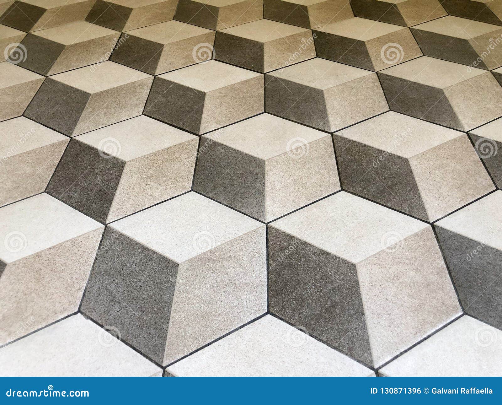 Geometric Tiles Effect Three-dimensional Cubes Stock Photo - Image of ...