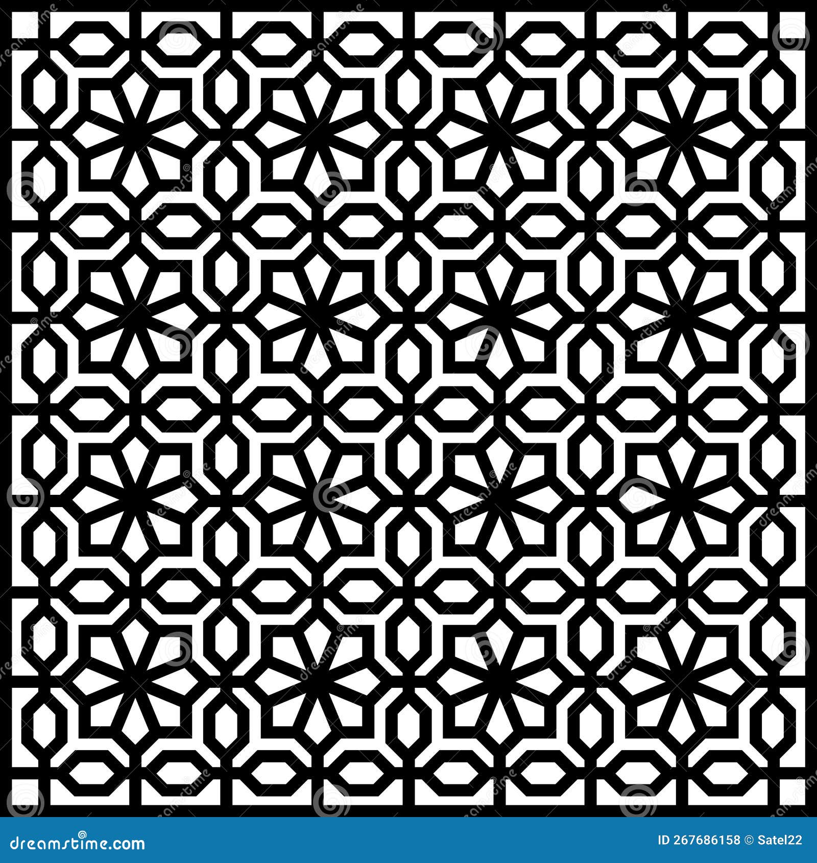 A Geometric, Traditional Islamic Pattern Design or `arabesque` in ...