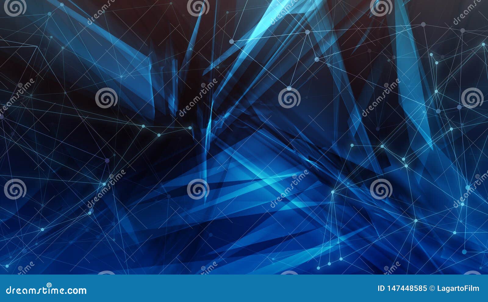 Geometric Transparent Triangles Template, Connected Modern Digital ...