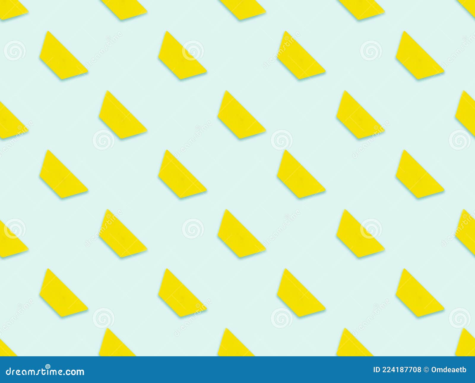 Geometric Trapezoid Yellow Seamless Pattern. Trendy Background with ...