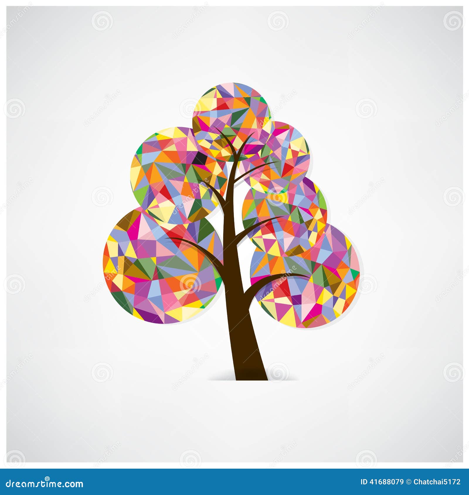 Geometric tree symbol. stock vector. Illustration of season - 41688079