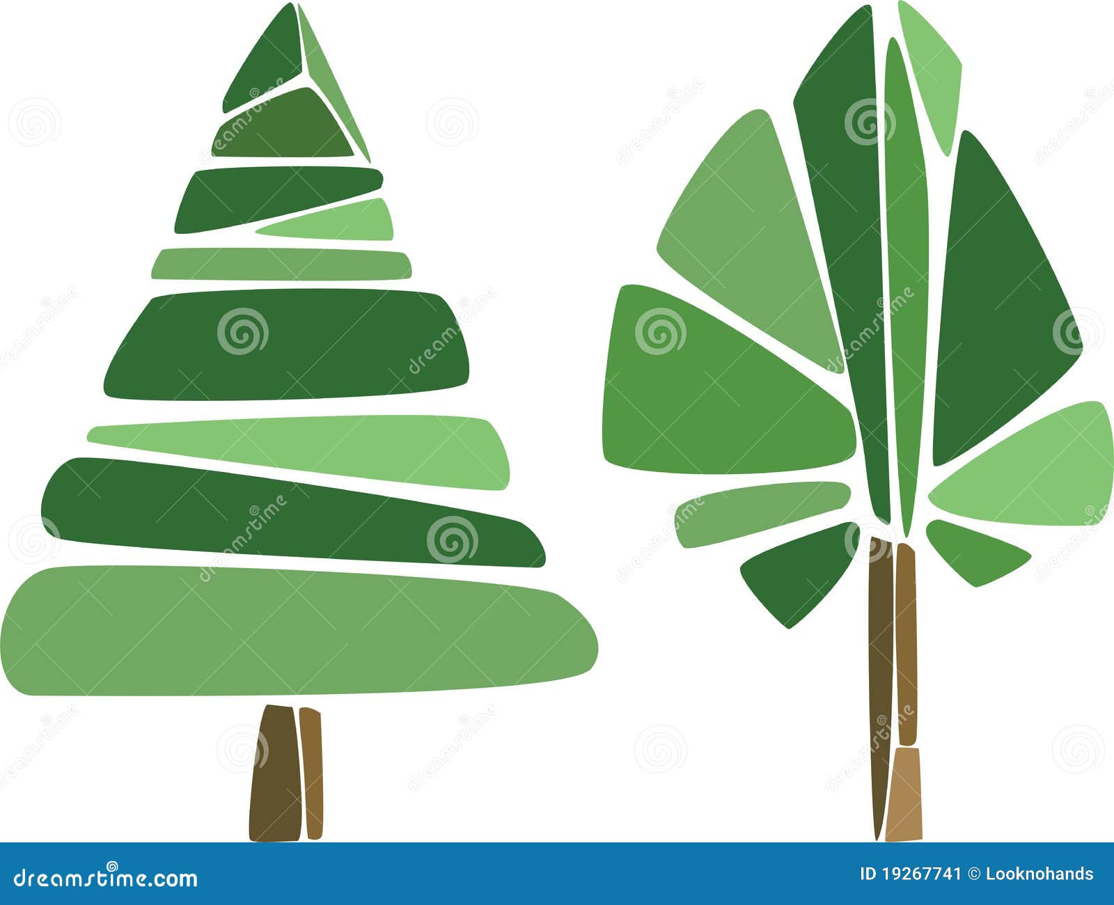 Geometric Trees Stock Image - Image: 19267741