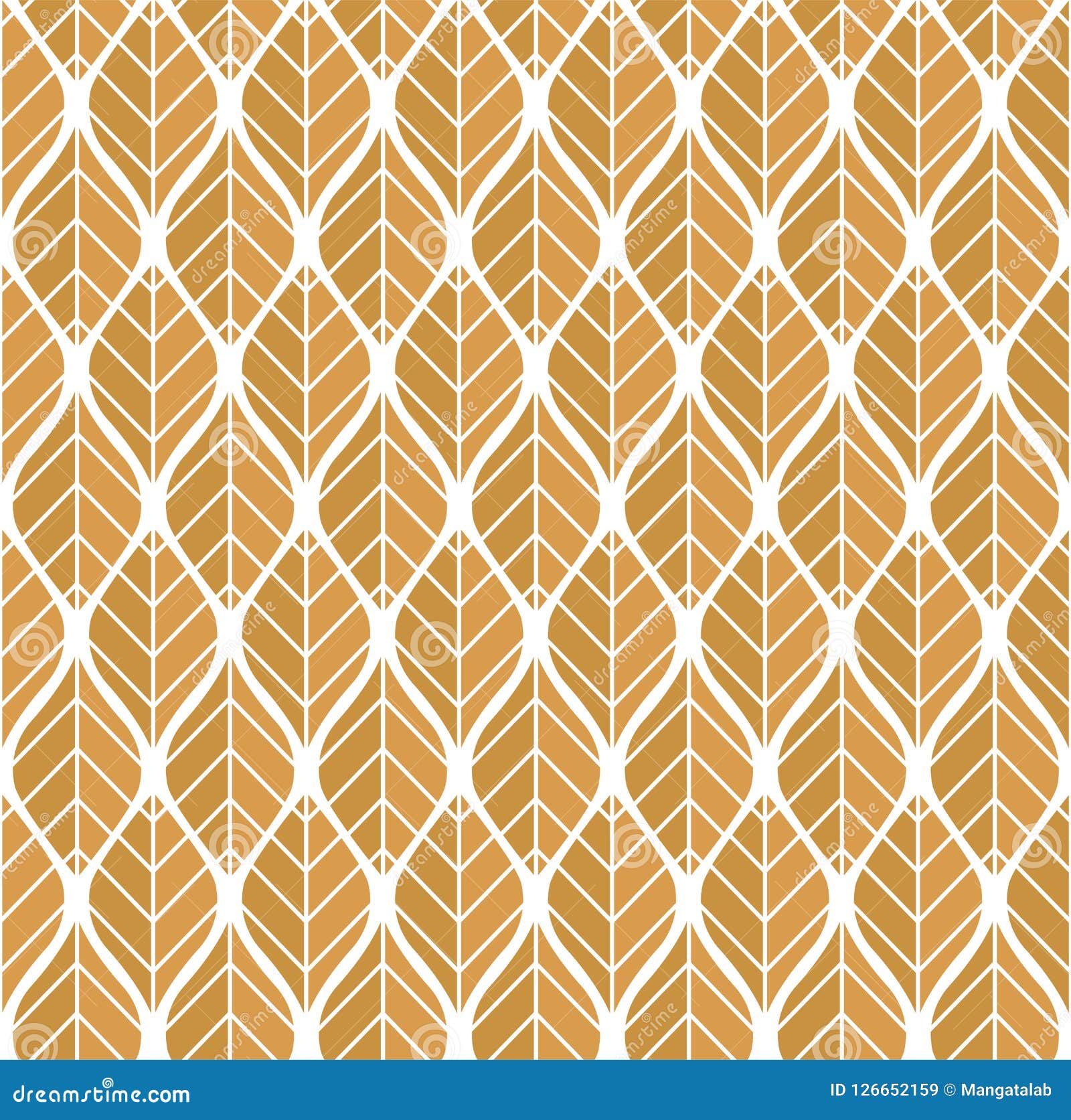 Geometric Leaves Vector Seamless Pattern. Abstract Vector Texture. Leaf ...
