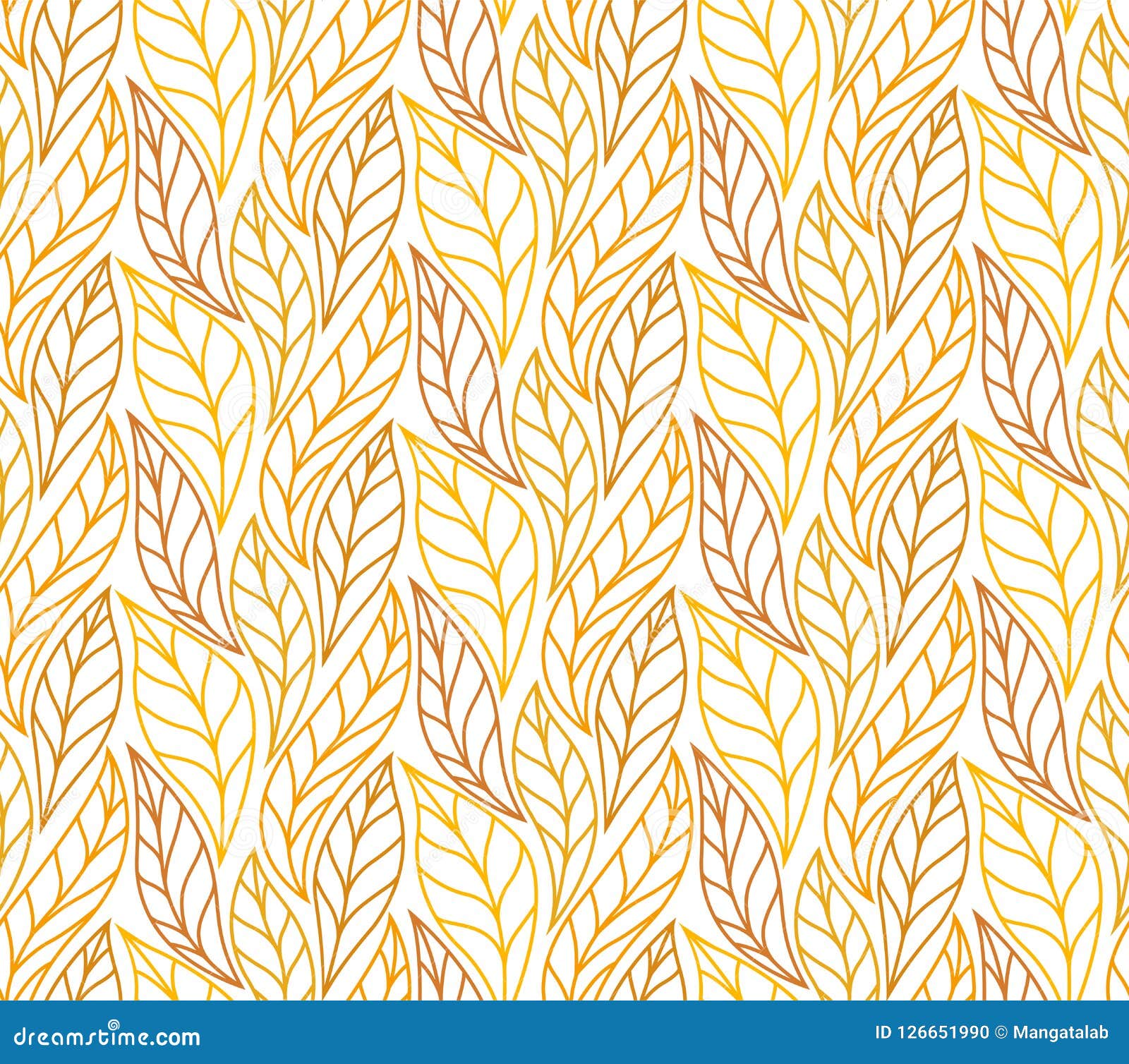 Geometric Leaves Vector Seamless Pattern. Abstract Vector Texture. Leaf ...