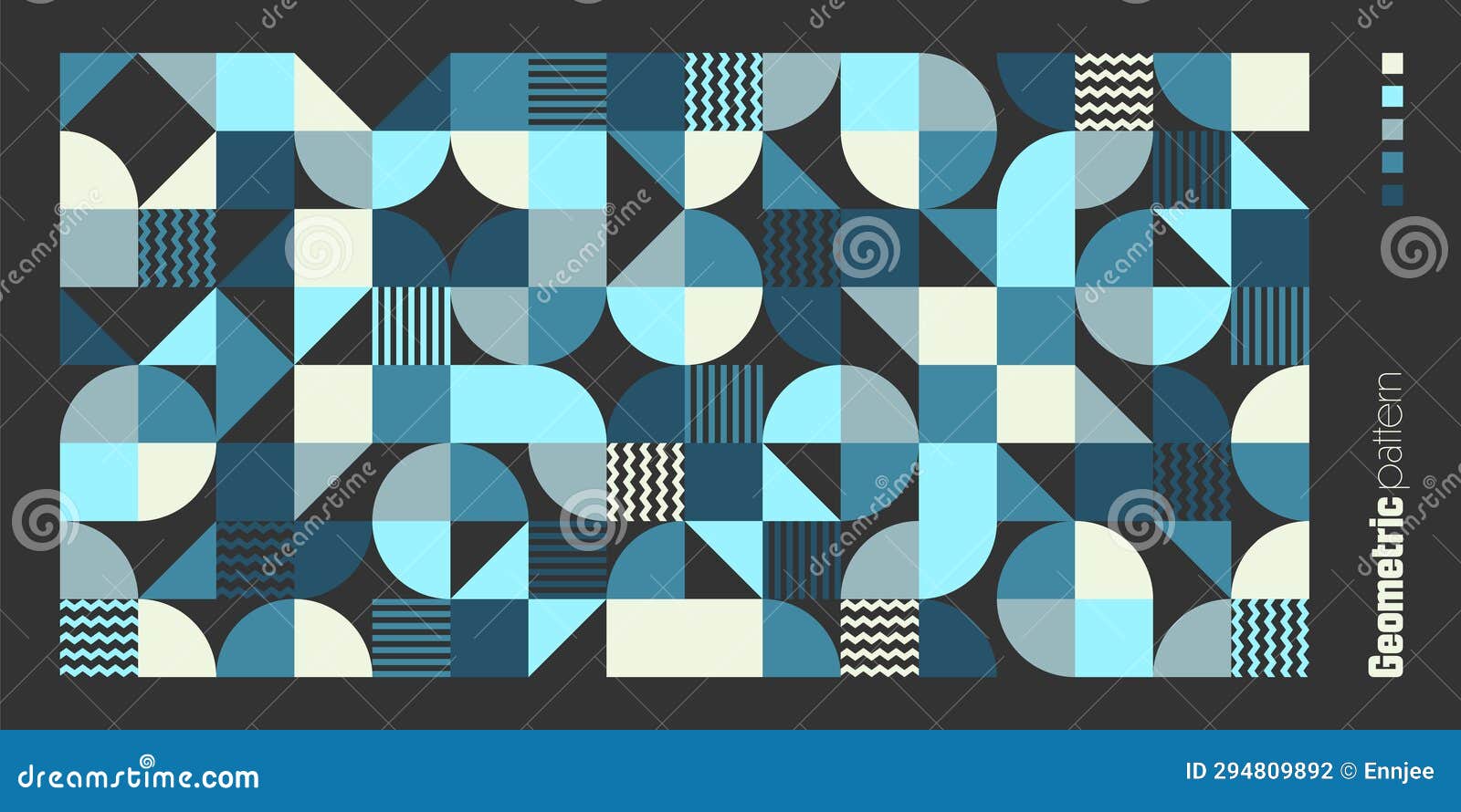 Geometric Trendy Pattern, Bauhaus Style. Modern Colorful Background with Simple Elements Stock ...