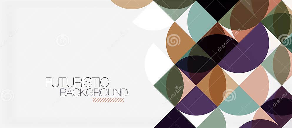 Geometric Triangle and Circle Shape, Wide Abstract Background Stock ...