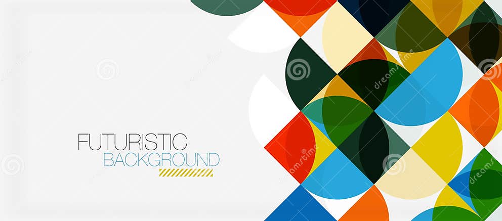 Geometric Triangle and Circle Shape, Wide Abstract Background Stock ...