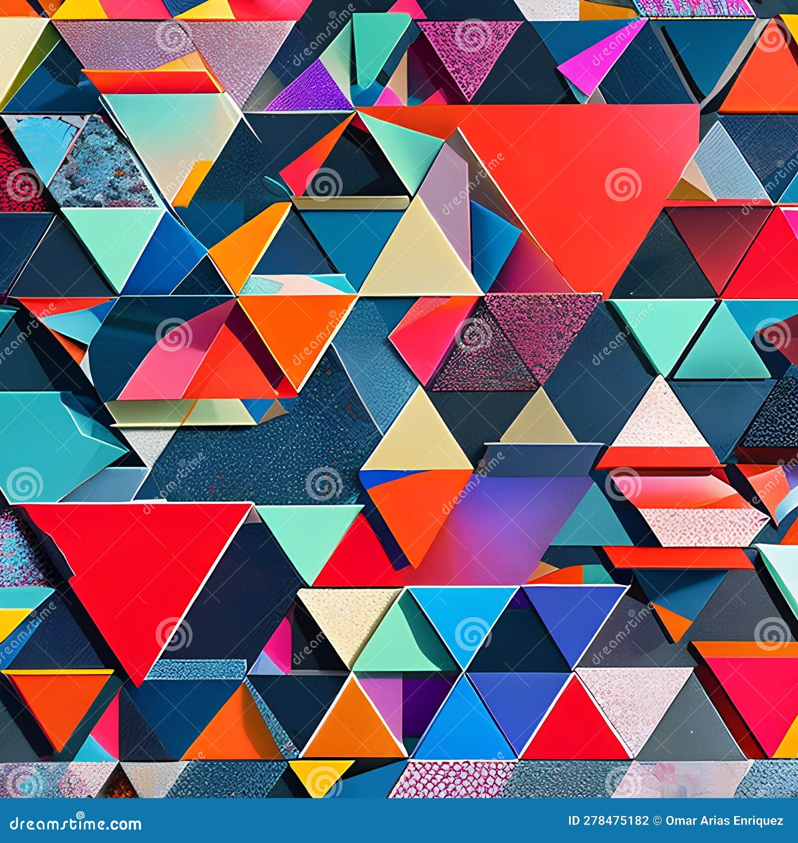 476 Geometric Triangle Collage: a Modern and Geometric Background ...