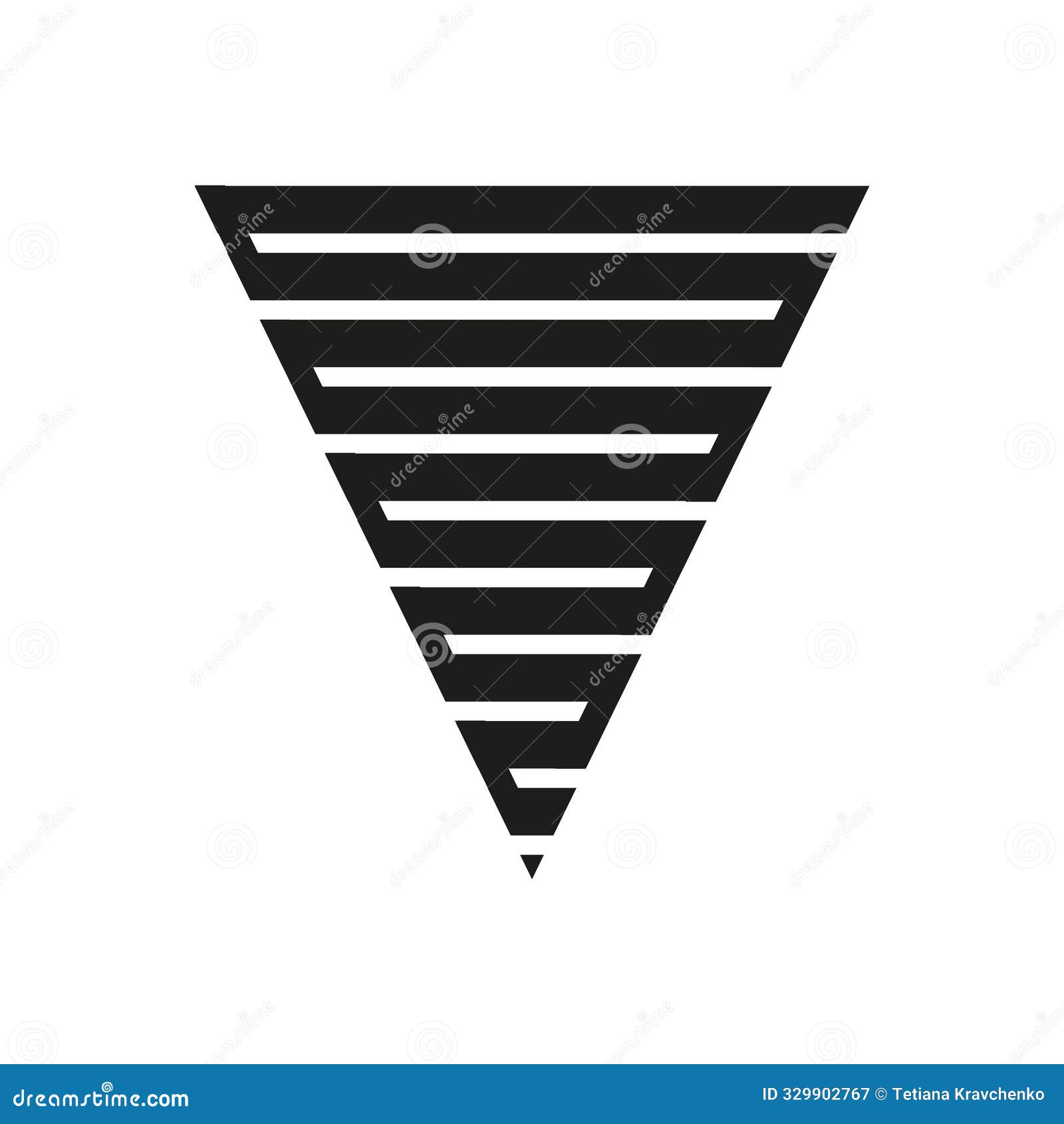 Geometric Triangle Icon. Layered Black Lines. Abstract Vector. Modern ...