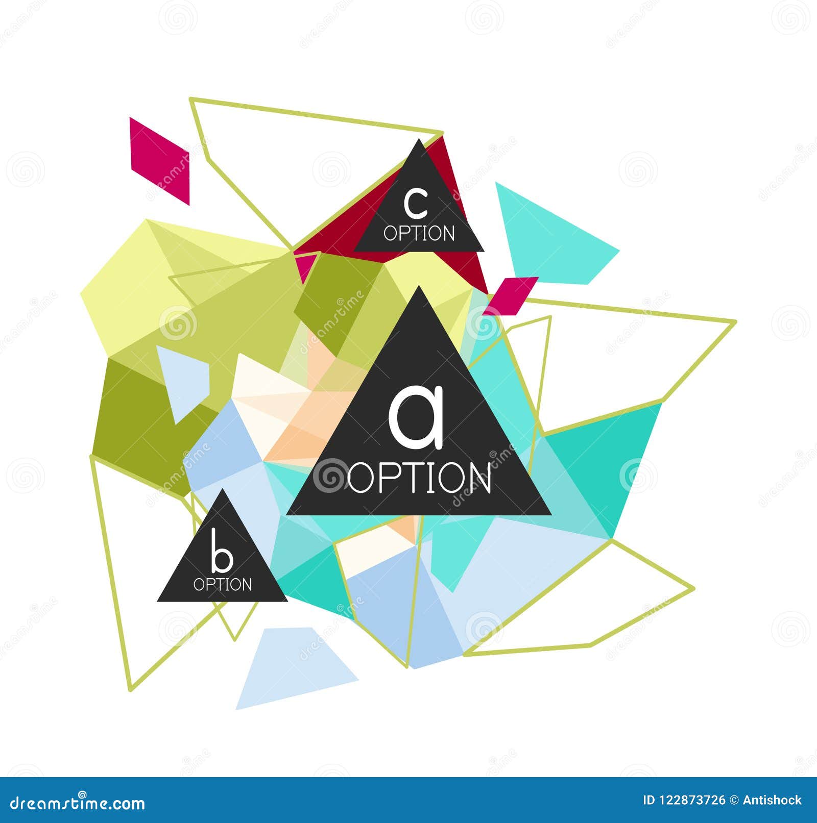 Geometric Triangle Infographics Stock Vector - Illustration of banner ...