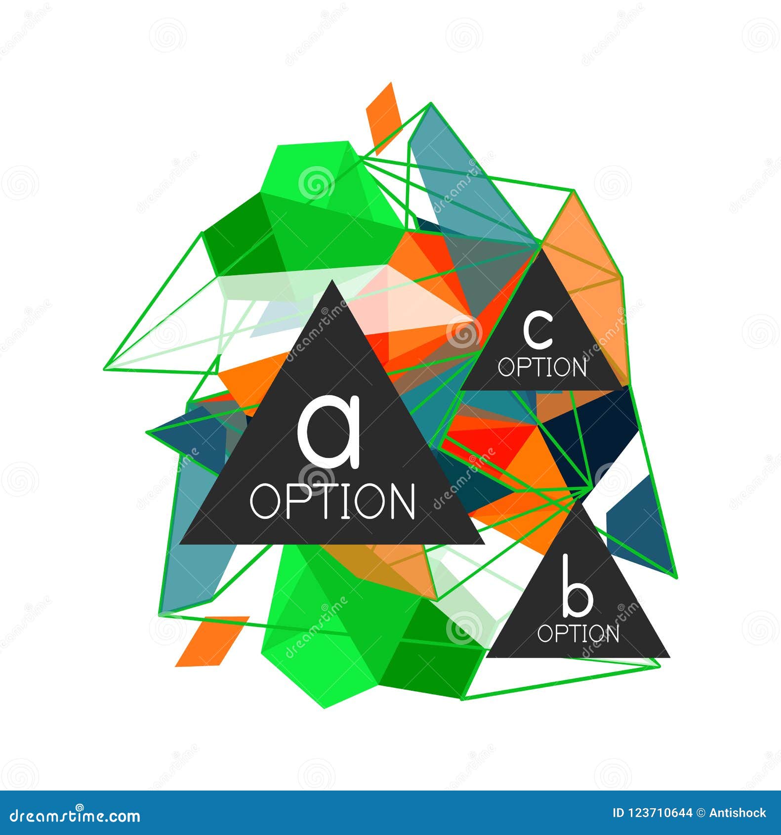 Geometric Triangle Infographics Stock Vector - Illustration of ...