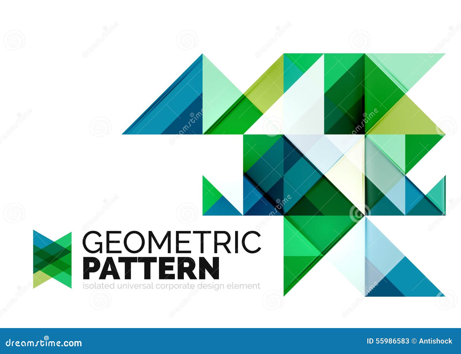 Geometric Triangle Mosaic Pattern Element Isolated Stock Vector ...
