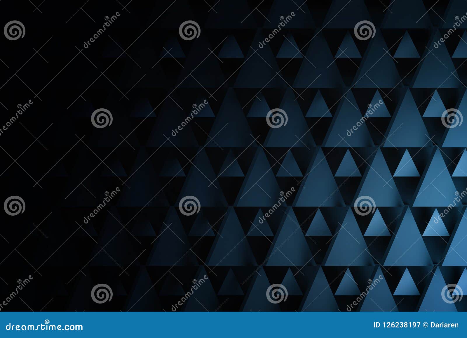 Geometric Triangle Pattern in Dark Blue Colors. Stock Illustration ...
