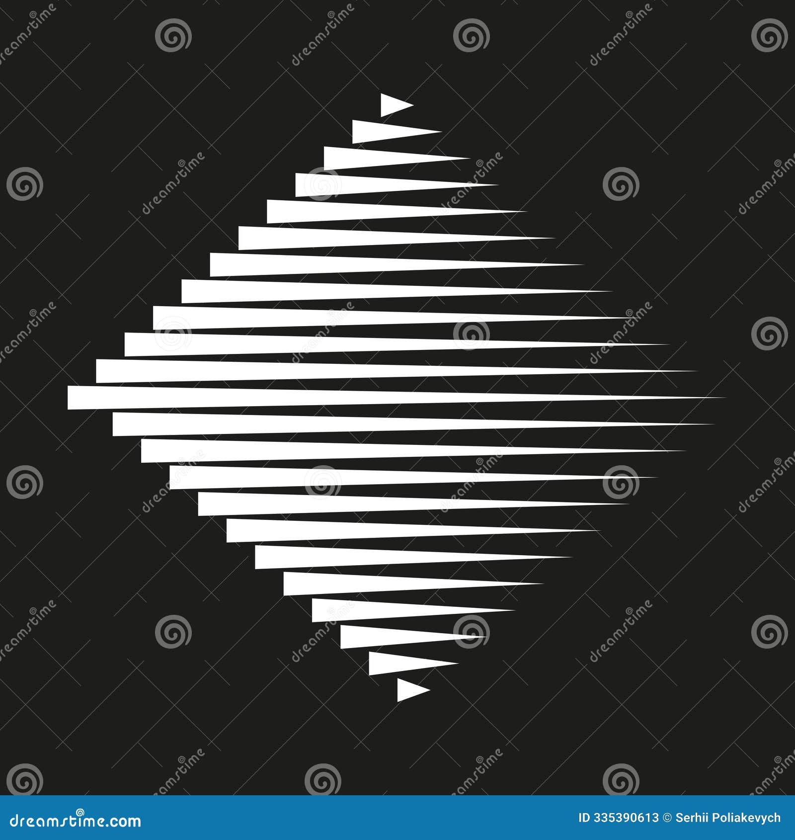 Geometric Triangle Pattern. Dynamic Abstract Shape. Black Background ...