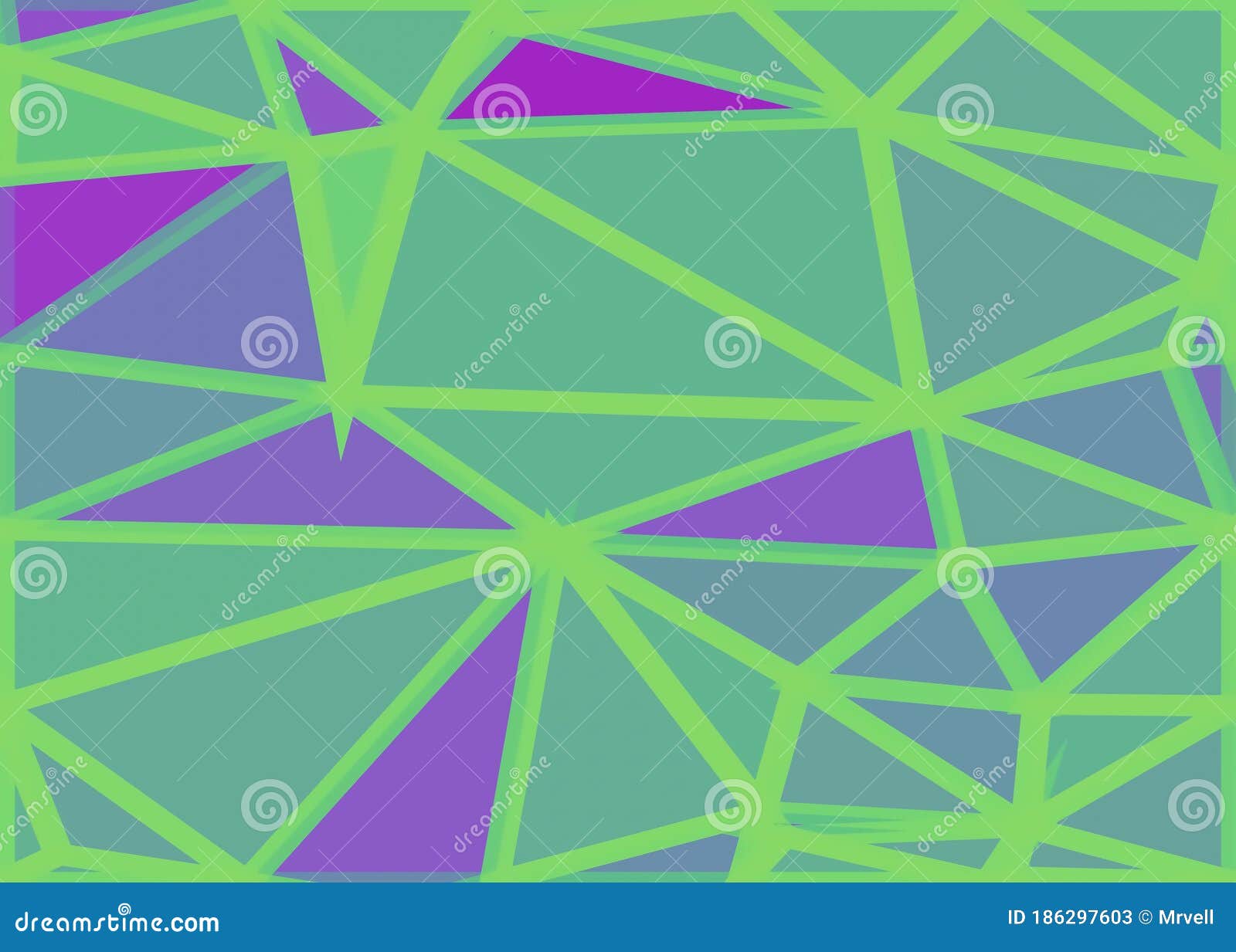 Geometric Triangle Polygon Shape Abstract Background in Green and ...