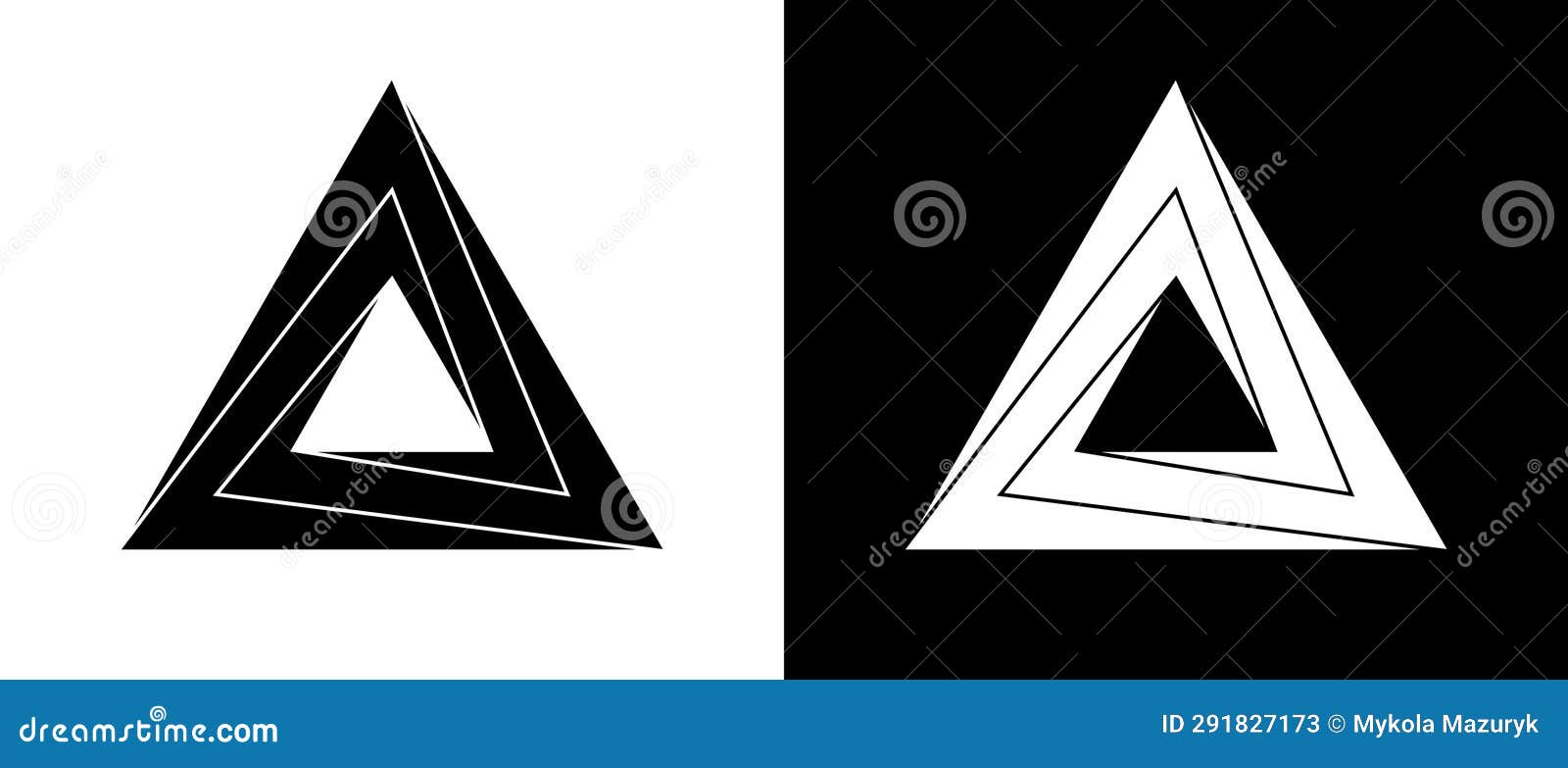 Geometric Triangle Shape As Modern Design Element, Logo or Icon. a ...