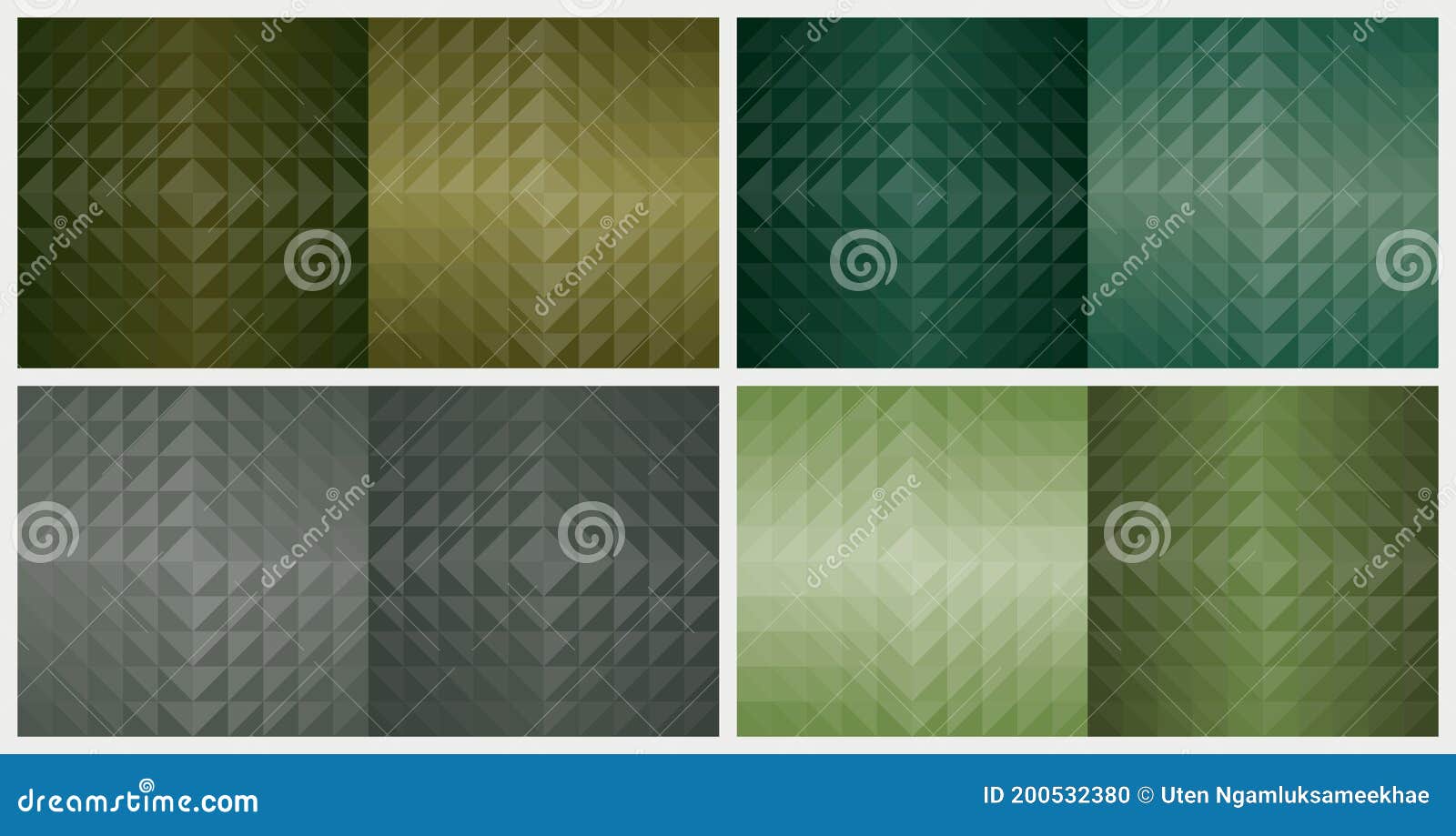 Geometric Triangle Shapes Background Earth Tone Green Color Stock ...