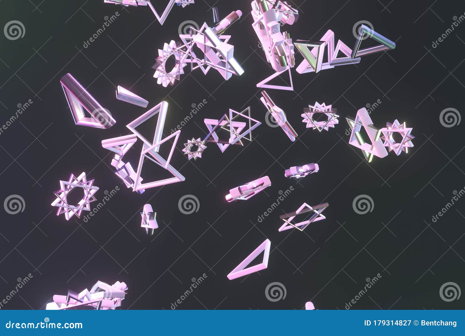 Geometric Triangle or Square. for Graphic Design or Background. 3D ...