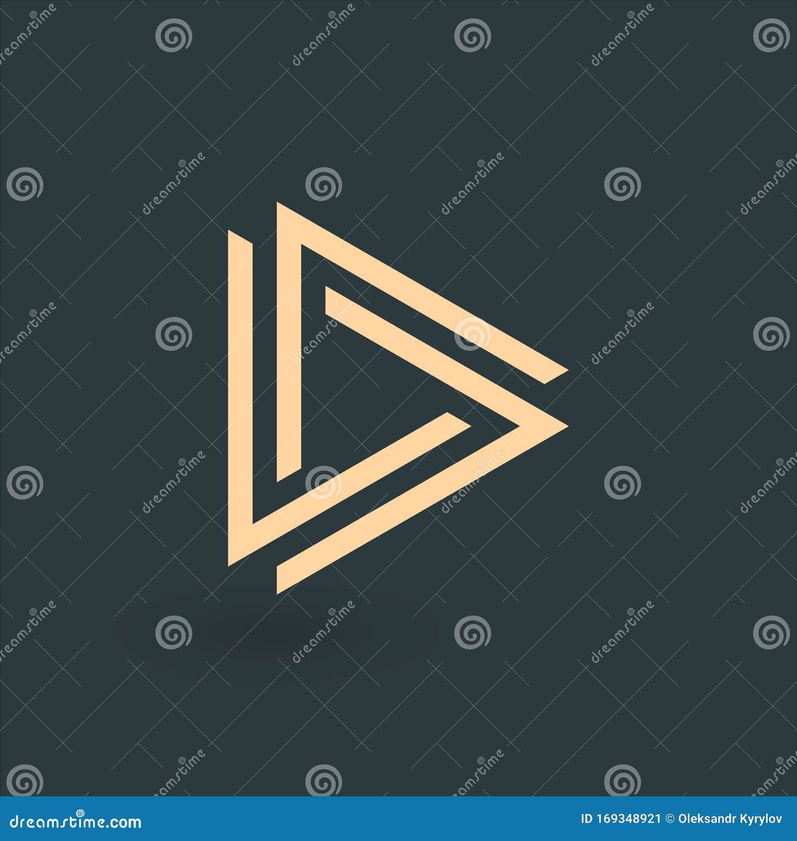 Geometric Triangle Unity Abstract Logo Design. Technology Business ...