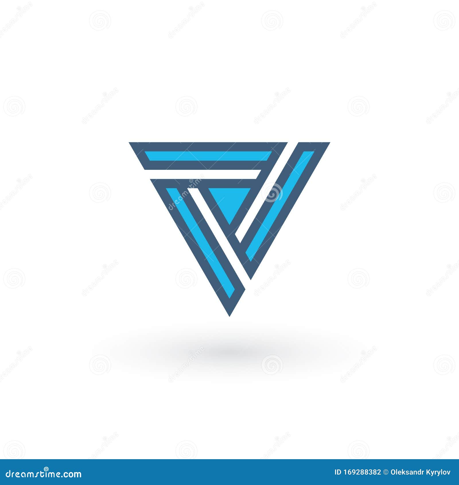 Geometric Triangle Unity Abstract Logo Design. Technology Business ...