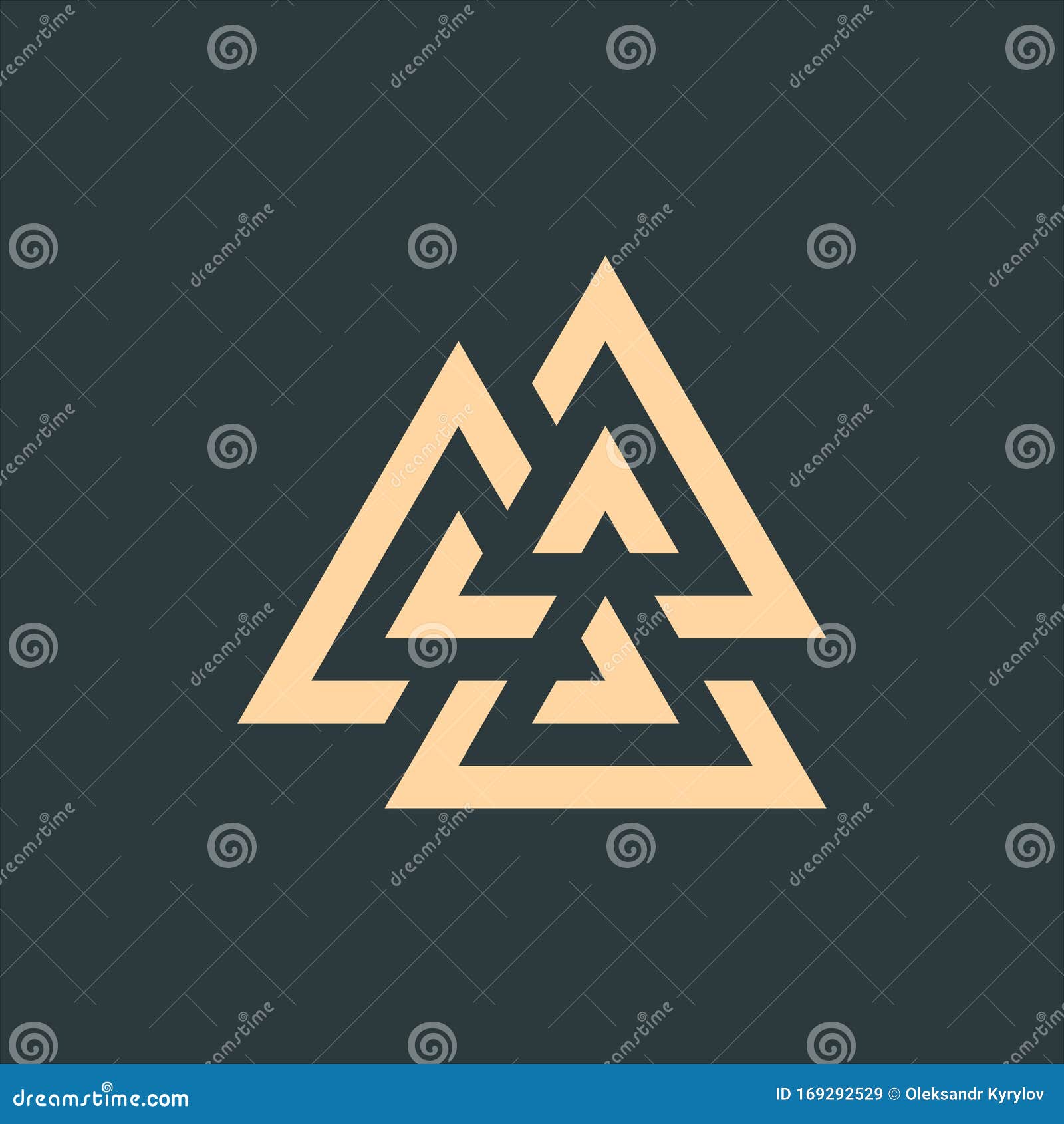 Geometric Triangle Unity or Trinity Abstract Logo Design. Technology ...