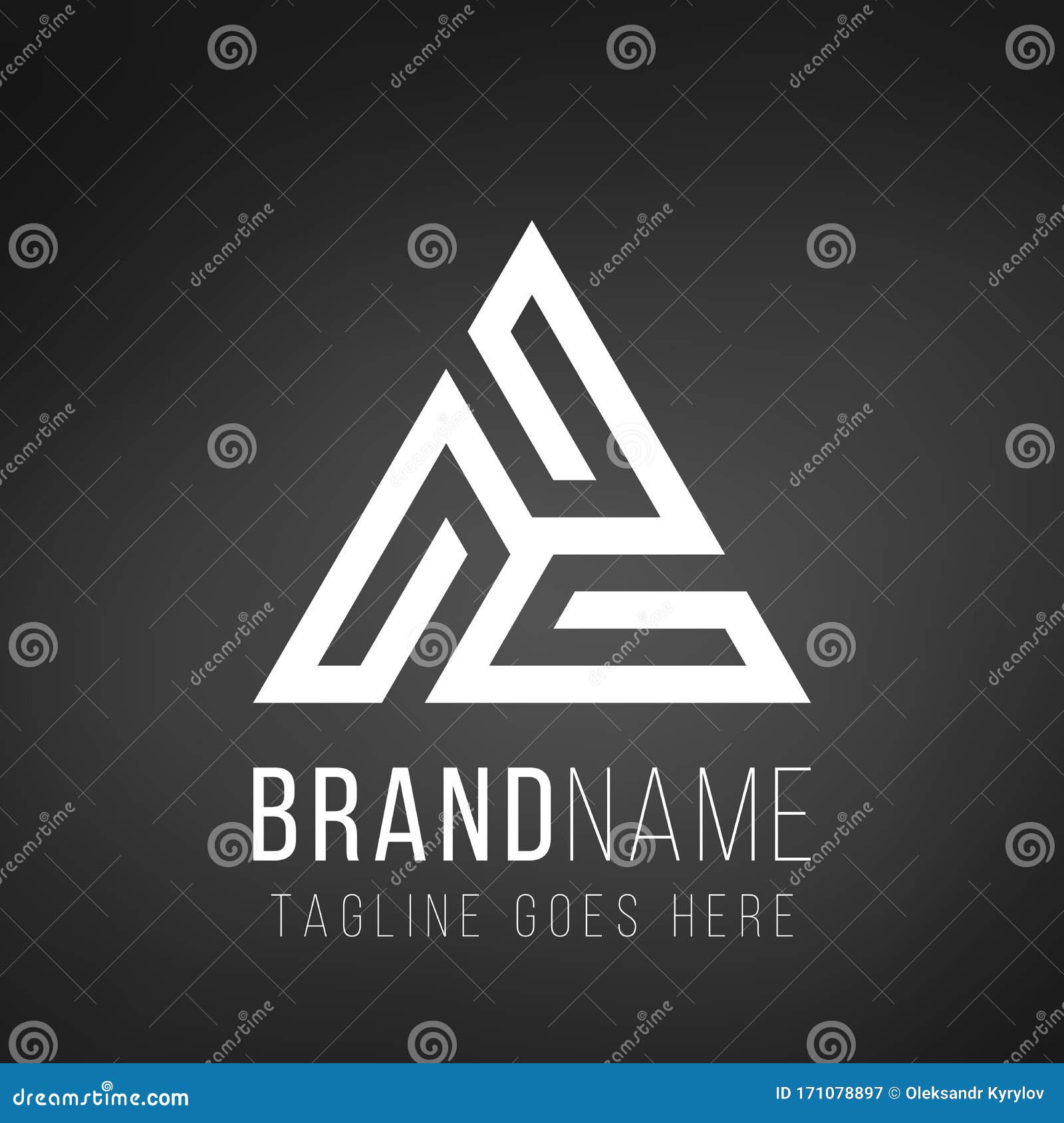 Geometric Triangle Unity or Trinity Abstract Logo Design. Technology ...