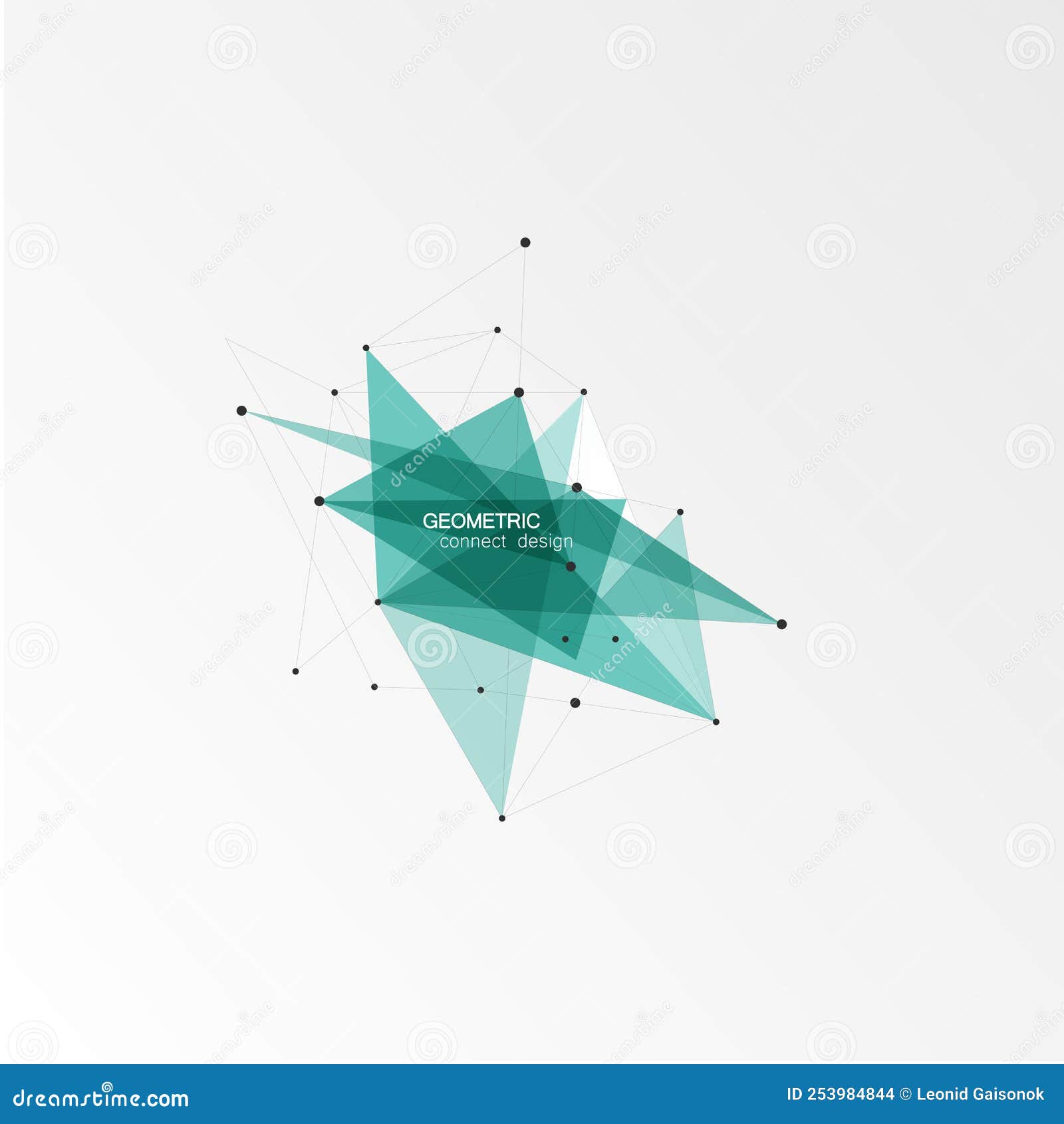 Geometric Triangle Vector Background. Triangles Connect Pattern for ...