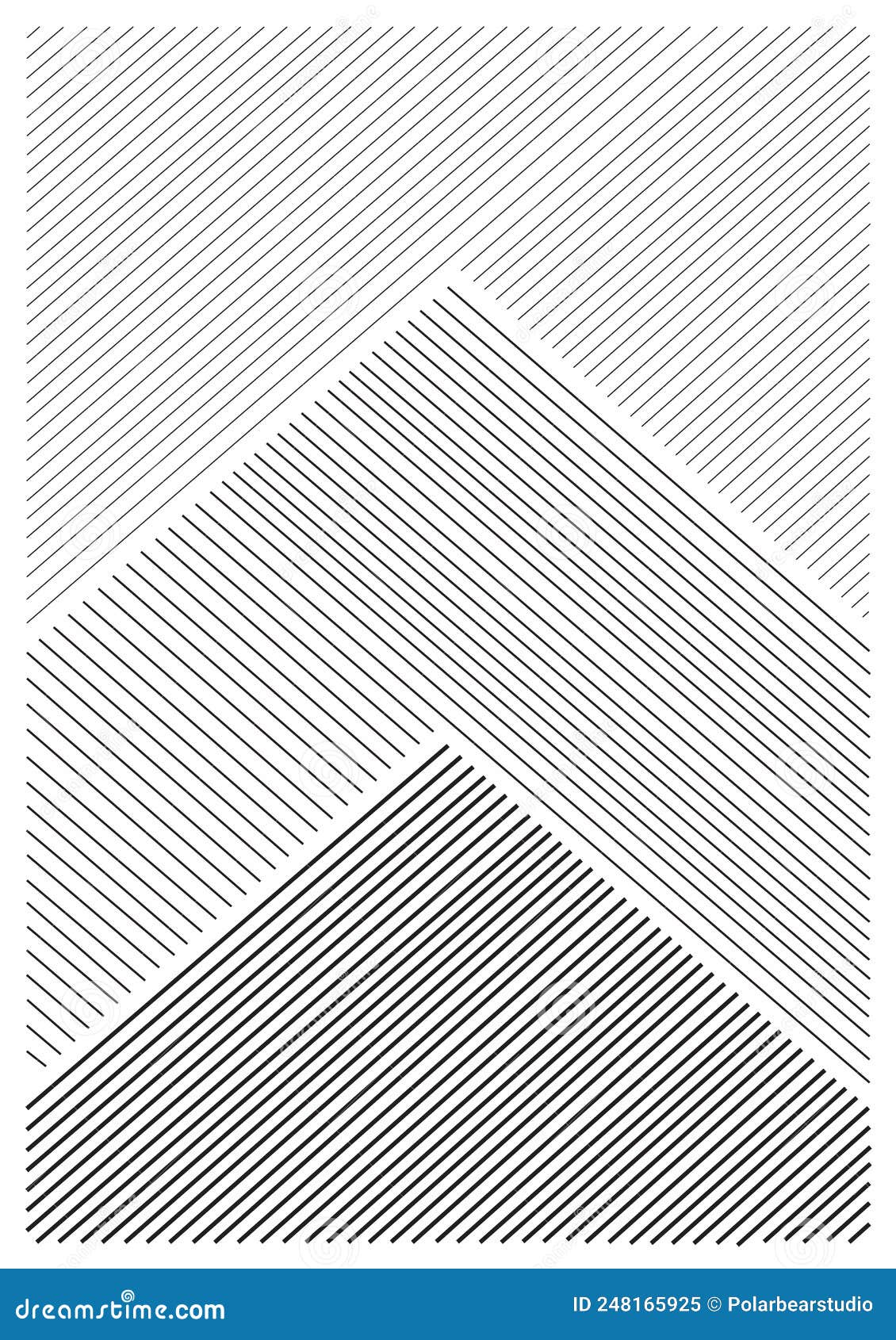 Geometric Triangle Vector Lines Design, Black and White Vector Stripes ...