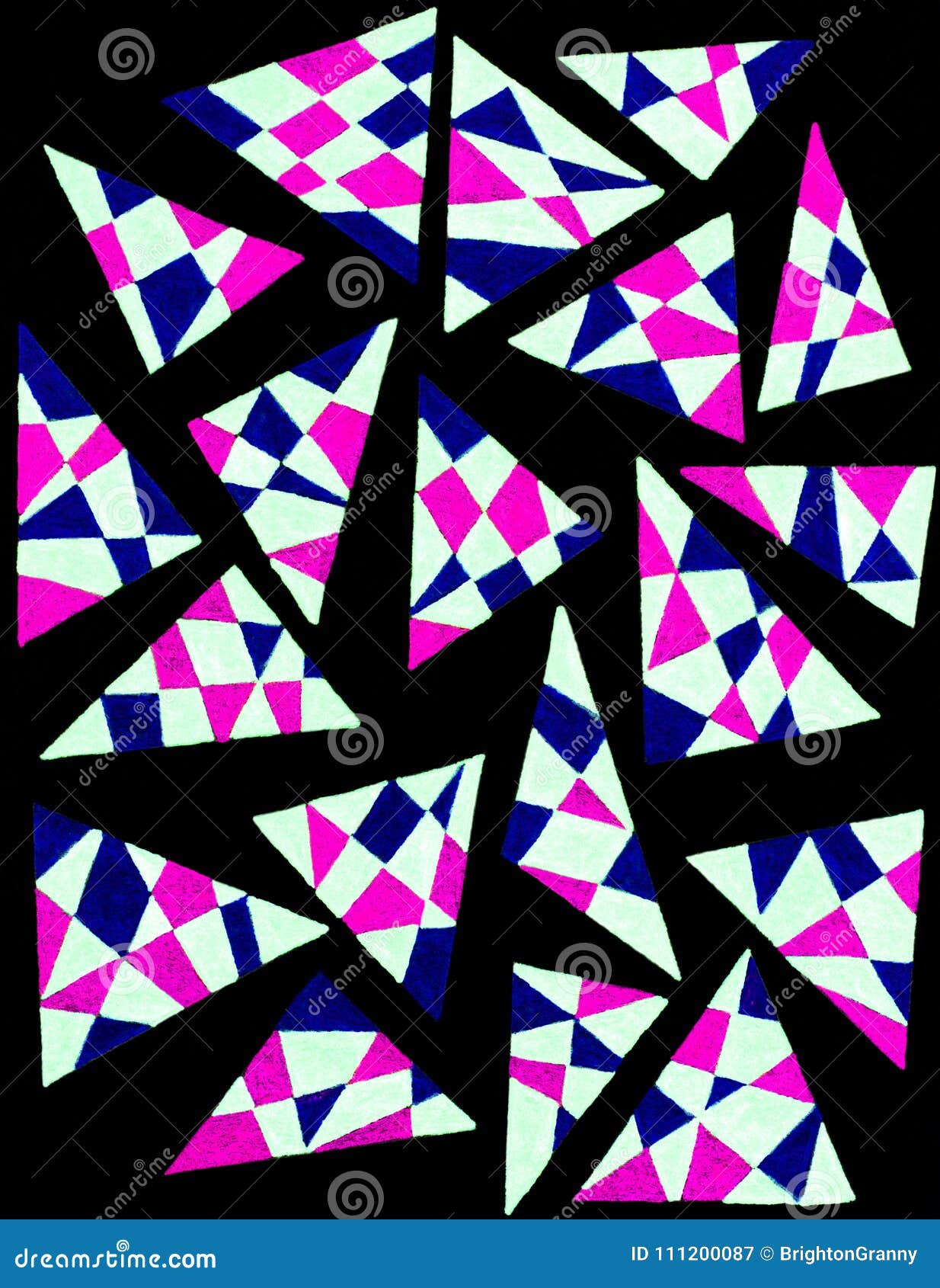 Geometric Triangles stock image. Image of unique, blue - 111200087