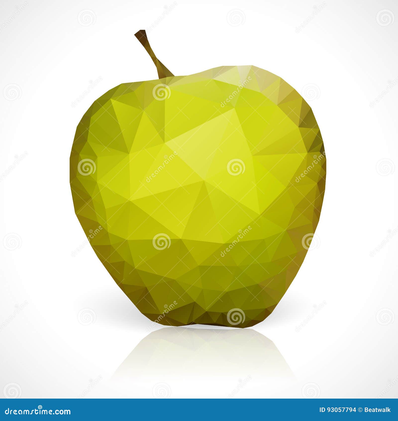 Geometric Triangles Pattern of Apple Stock Vector - Illustration of ...