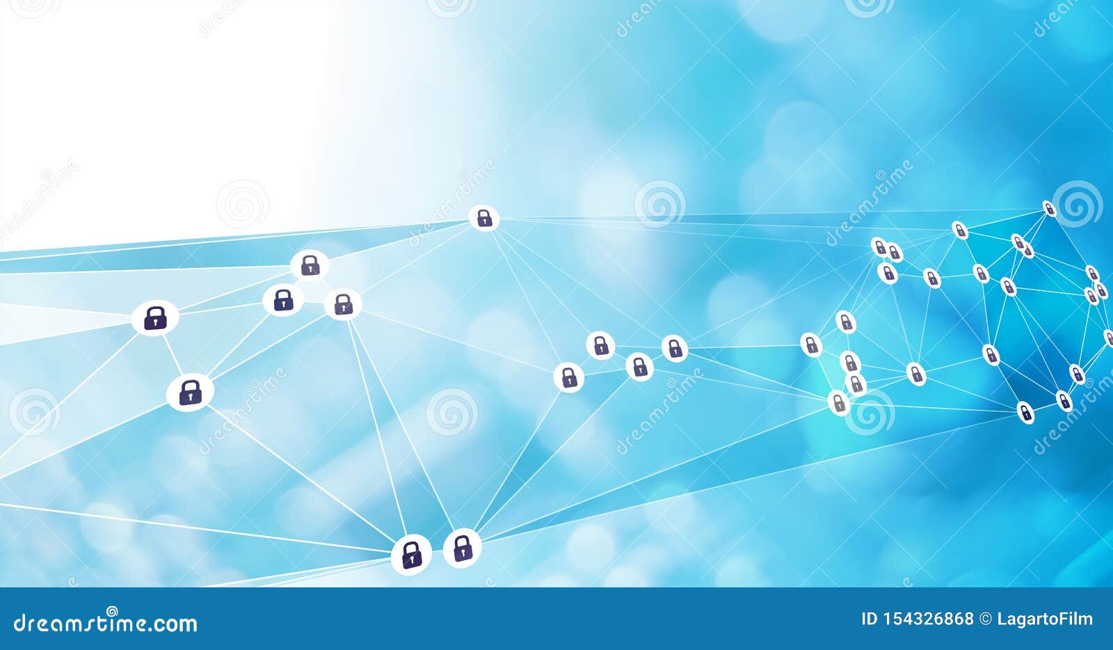 Connected Triangle Shape Futuristic Elements and Locked Padlocks Stock ...