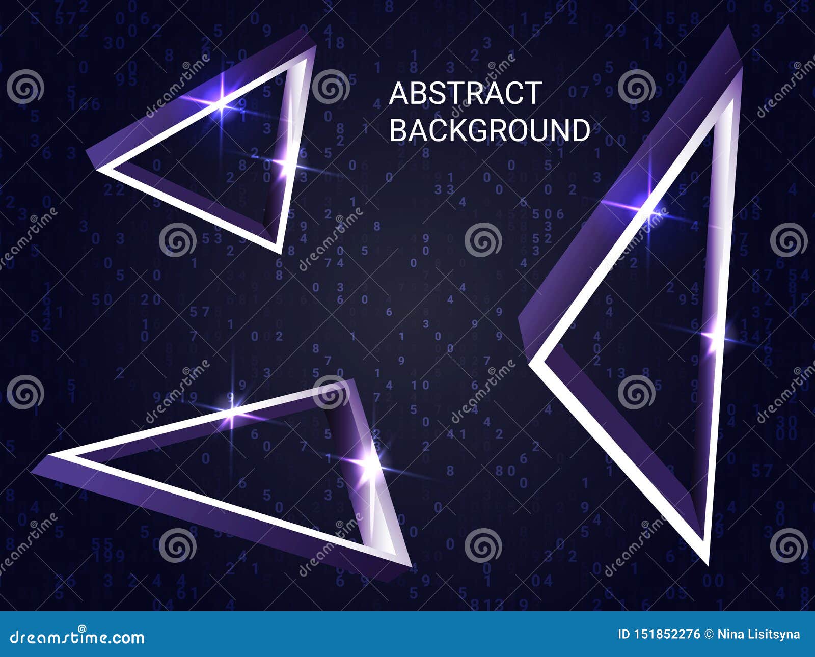 Geometric Triangles Sparkle on the Background. Stock Vector ...