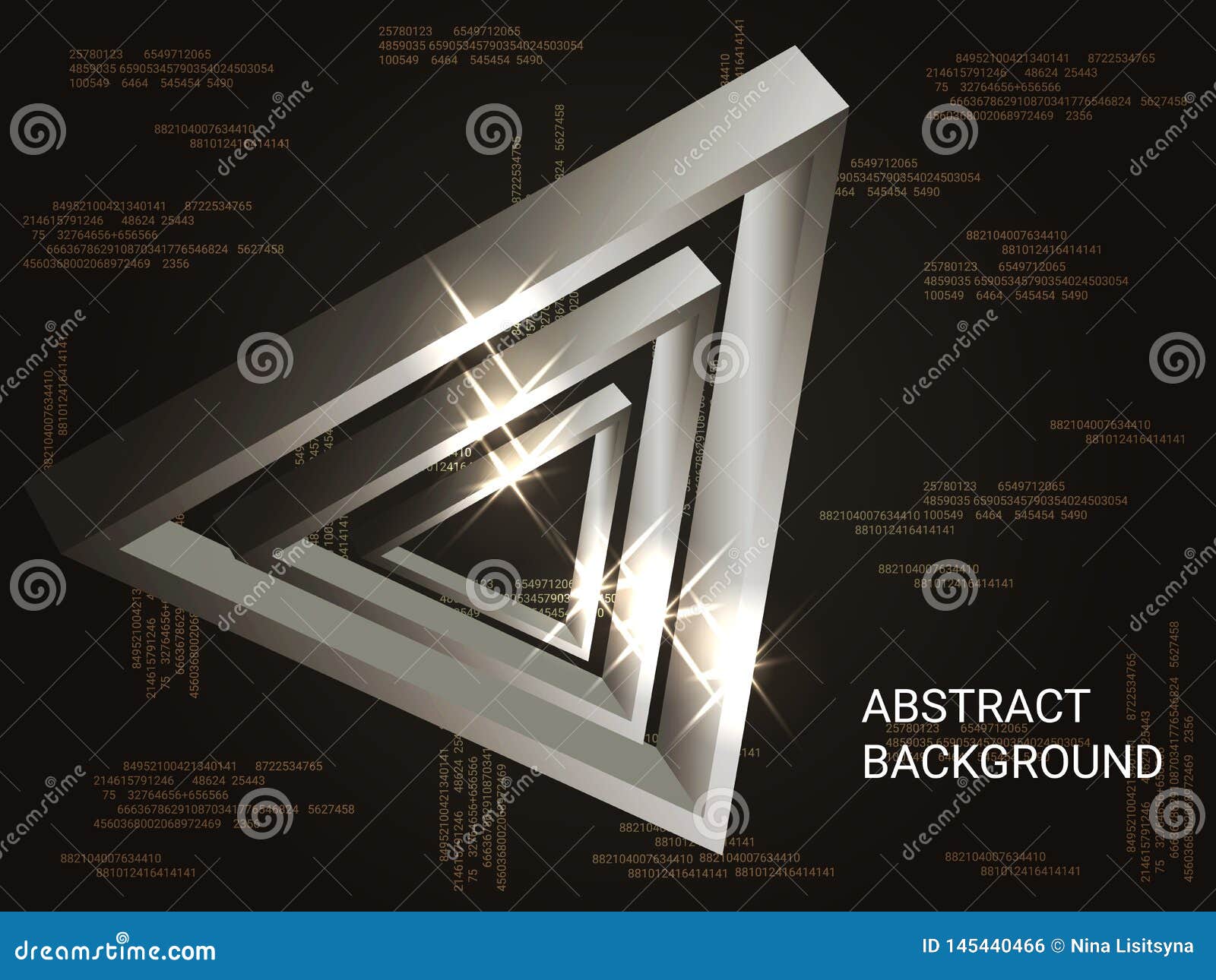 Geometric Triangles Sparkle on the Background. Stock Vector ...