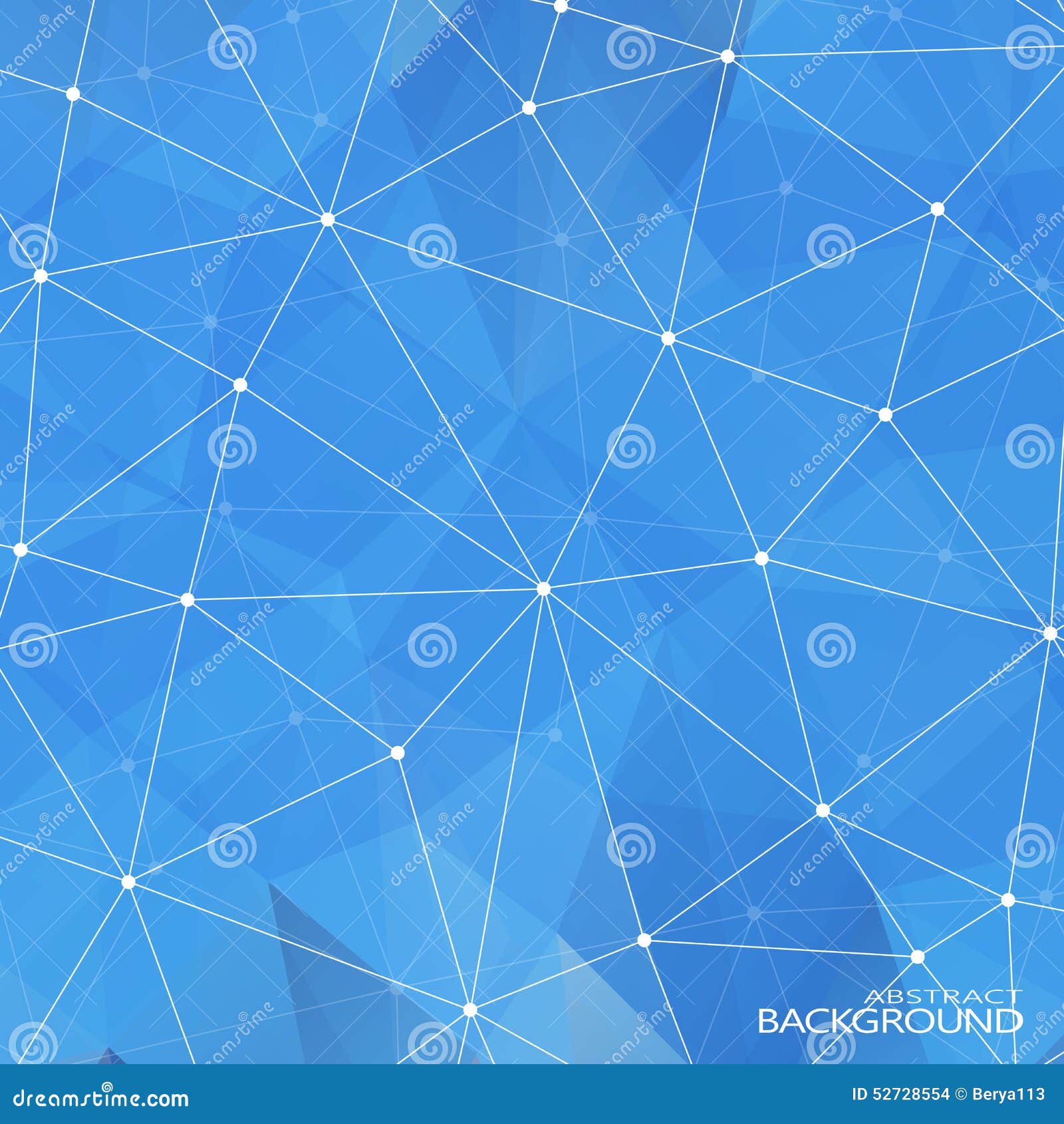Geometric Triangular Abstract Blue Colors Stock Vector - Illustration ...