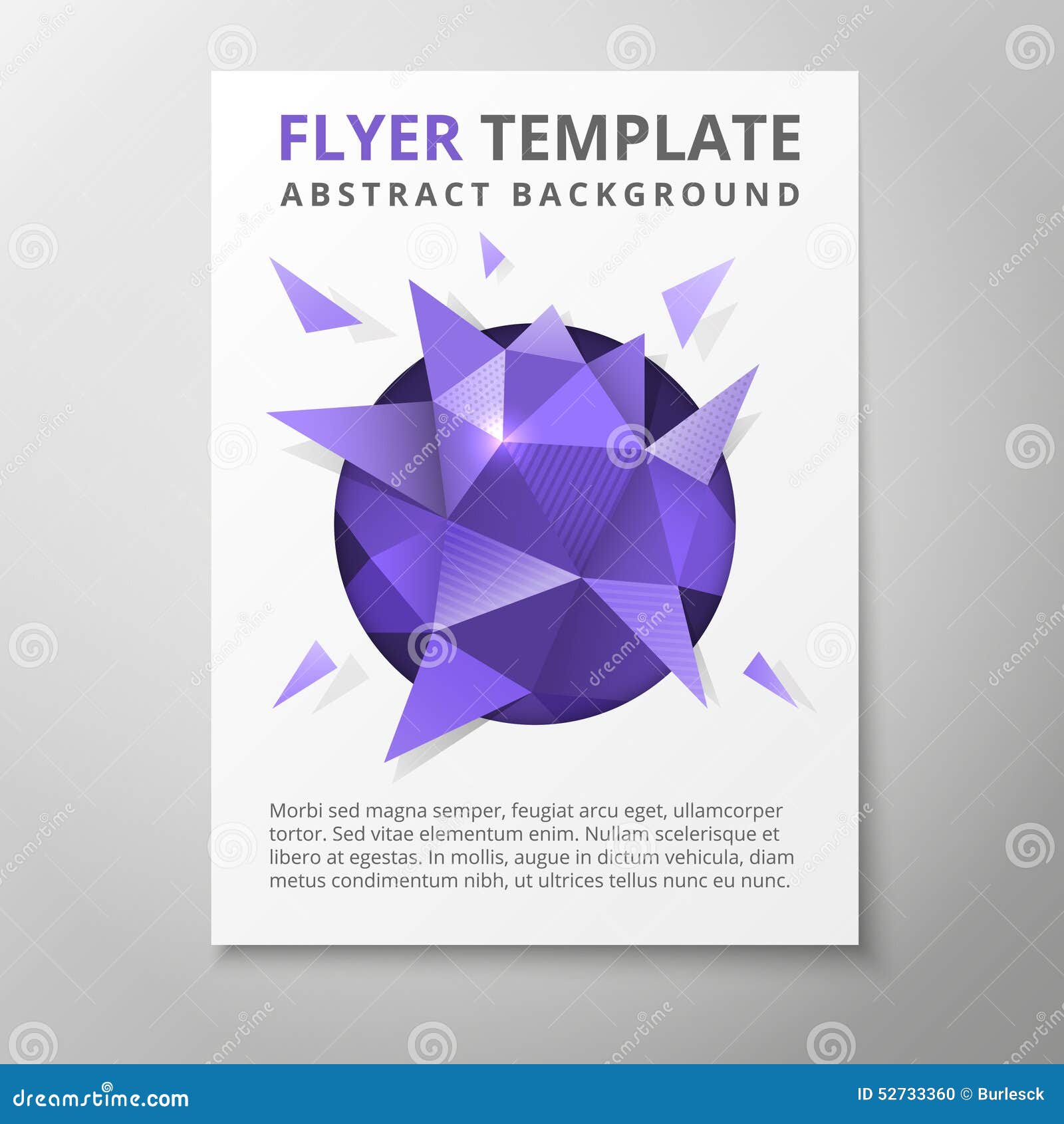 Geometric Triangular Abstract Flyer Stock Vector - Illustration of page ...